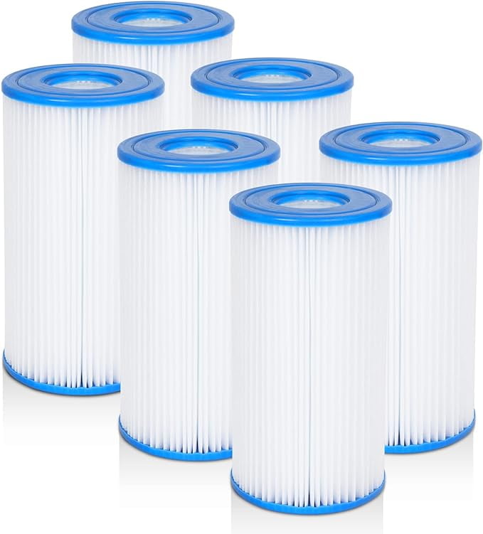 Future Way 6-Pack A/C Pool Filter Kit for Intex Pump 1000/1500/530 GPH ...