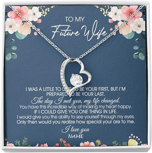 To My Future Wife Necklace From Future Husband, Fiancee Birthday Gift ...