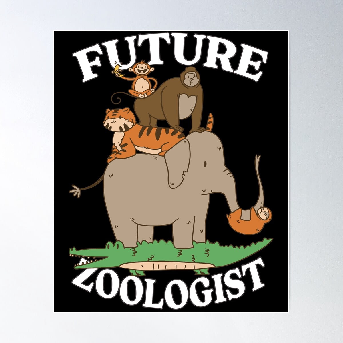Future Zoologist Wildlife Zoology Students Funny Zoo Keeper Poster Wall ...