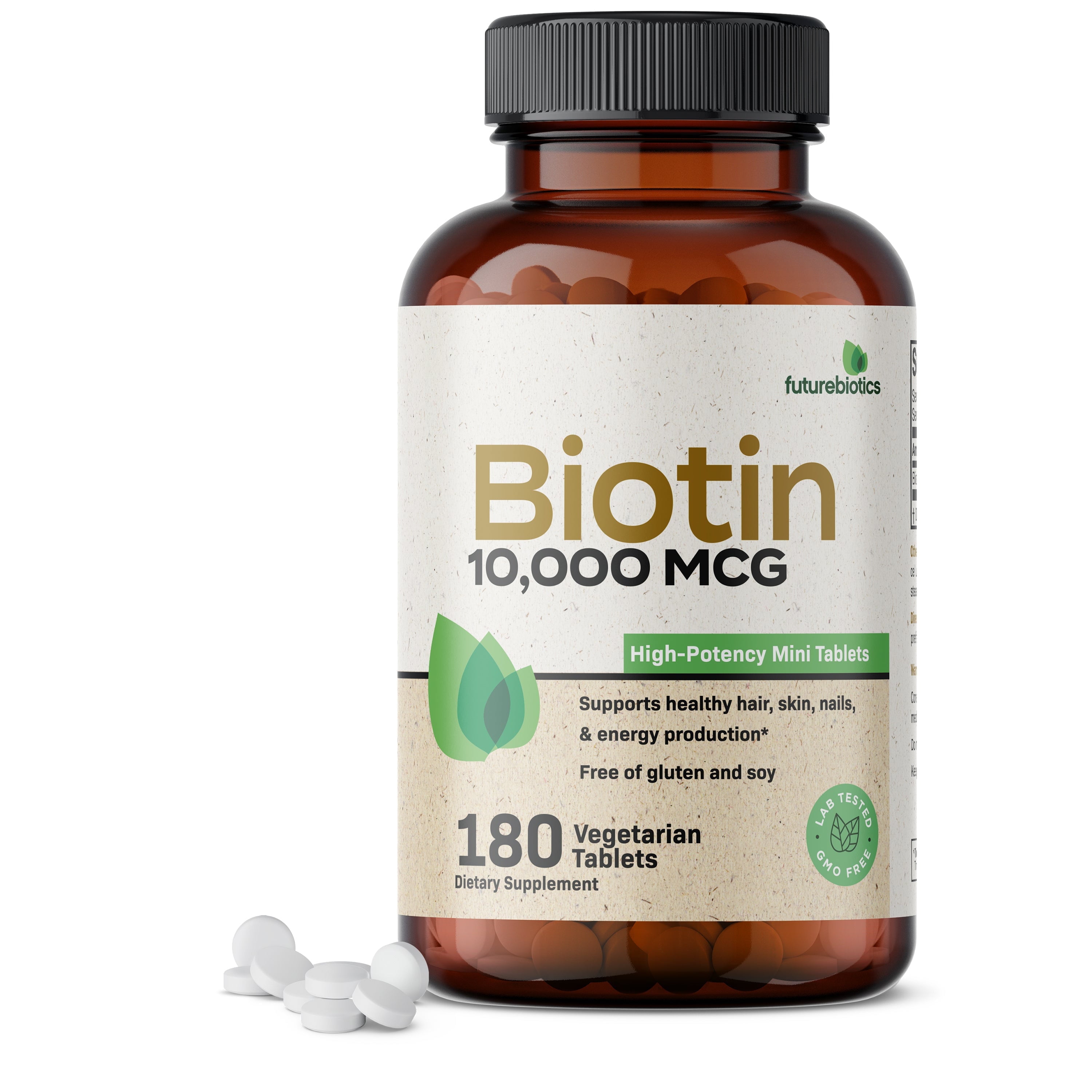 Futurebiotics Biotin 10,000 MCG High Potency Tablets Supports Healthy ...