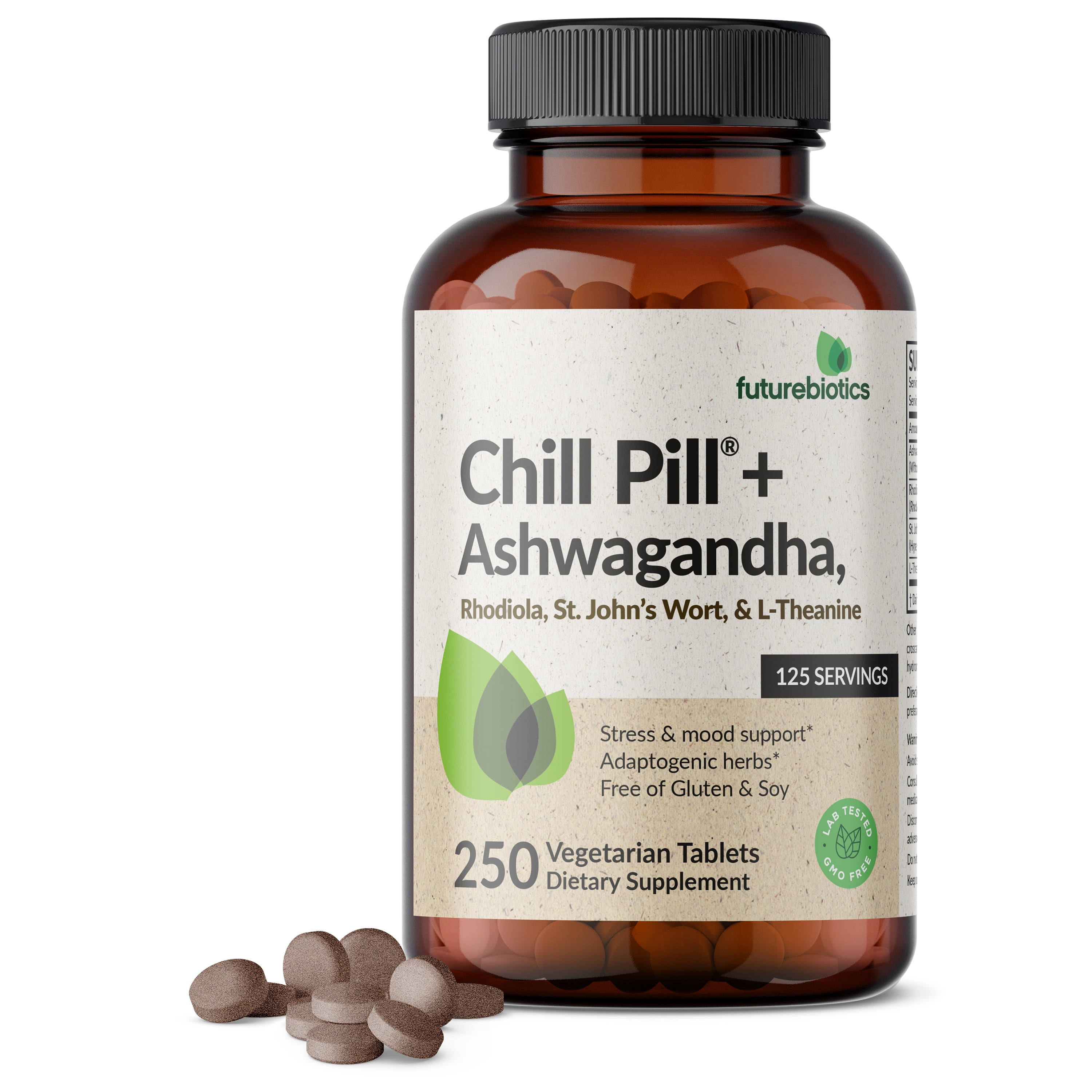 Futurebiotics Chill Pill, Ashwagandha, Rhodiola, St. John’s Wort, L ...
