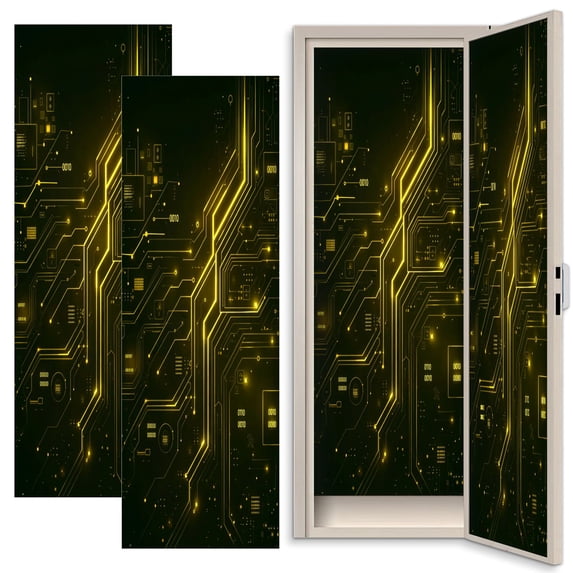 Futuristic 2 Pcs School Locker Magnetic Wallpaper 12" x 36" Futuristic ...