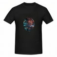 Futuristic Cotton Short Sleeve T-Shirt for Women - Abstract Glowing ...