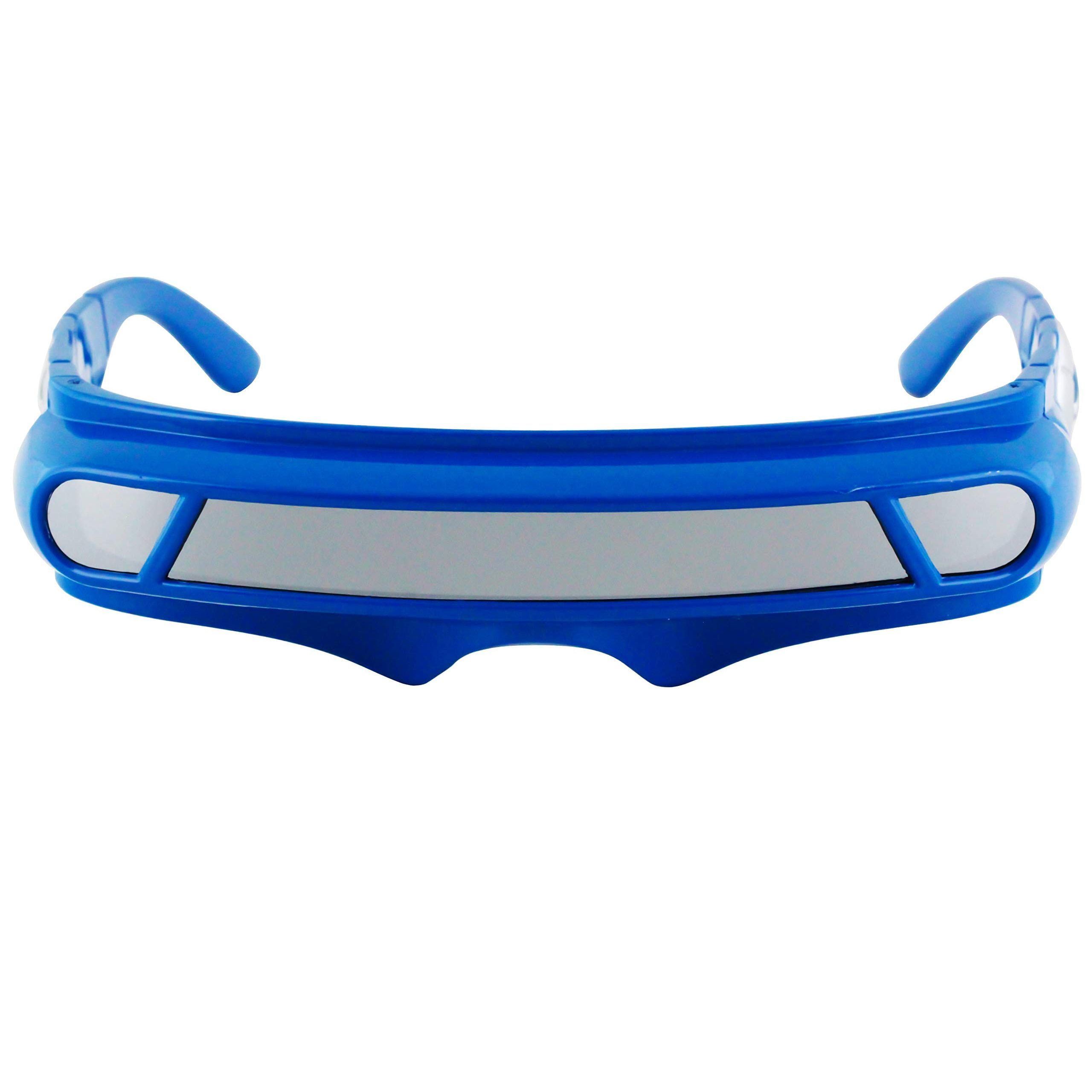 Futuristic Cyclops Shield Colored Mirror Mono Lens Sunglasses - Walmart.com