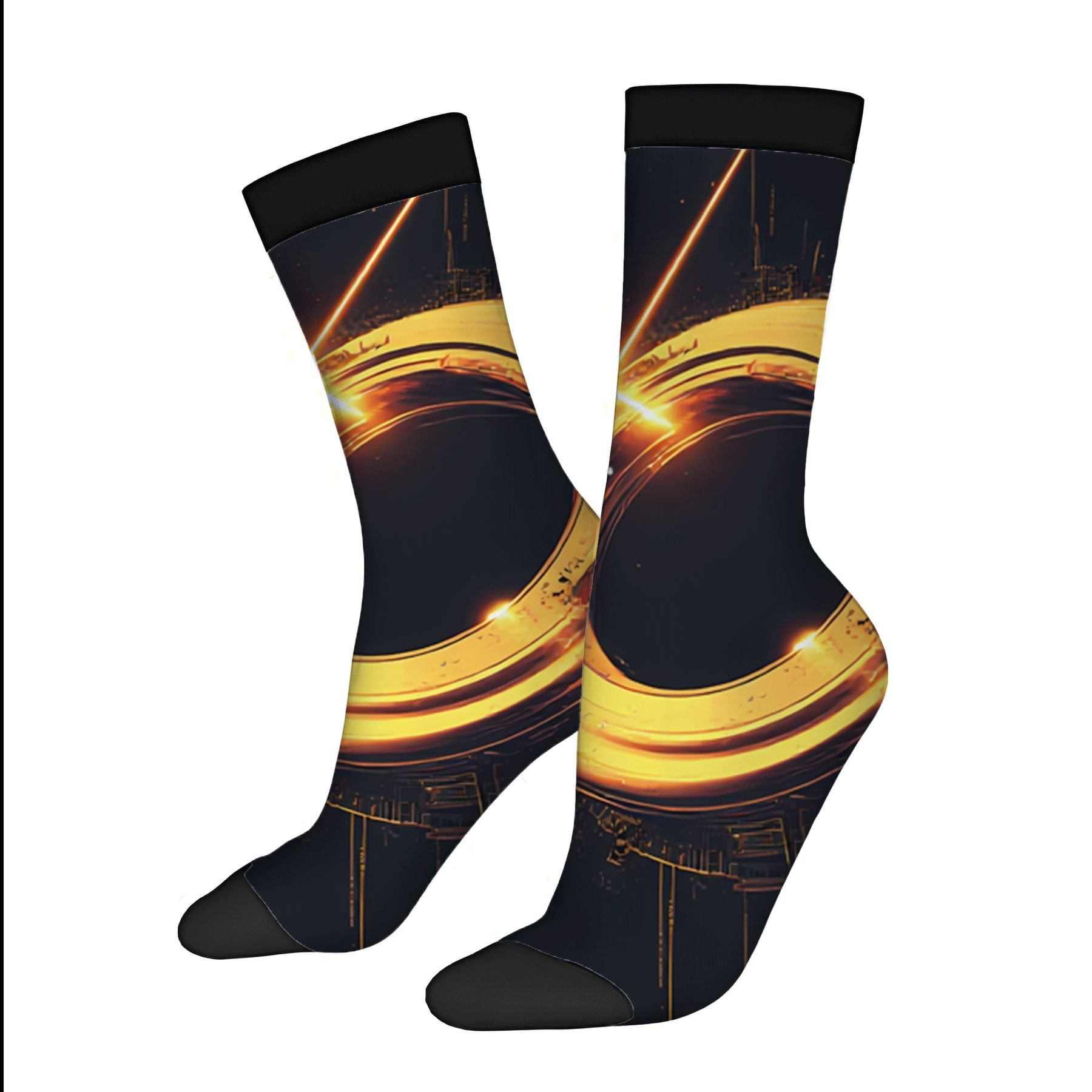 Futuristic Design Socks 2 Pairs of Unisex Trendy Socks with Dynamic ...