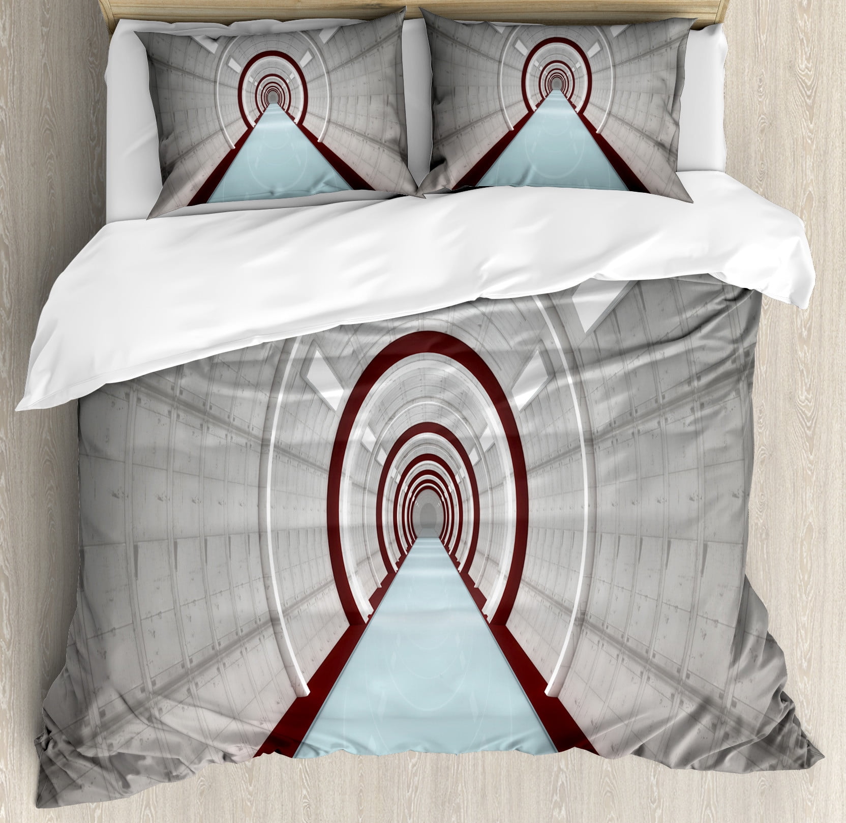 Futuristic Duvet Cover Set, Futuristic Corridor with Simple Future ...