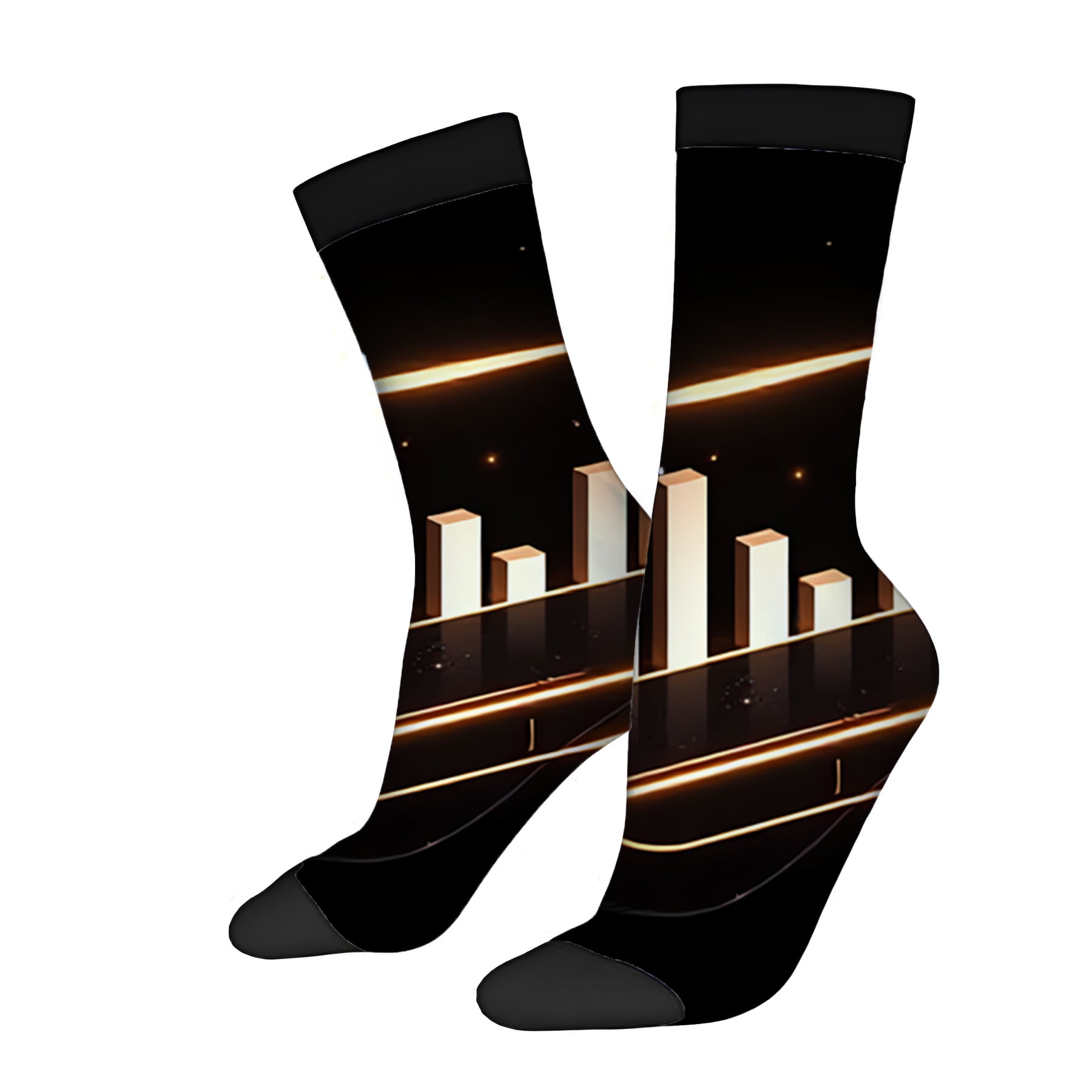 Futuristic Four Seasons Universal Socks (2 Pairs) - Mixed Color Trendy ...
