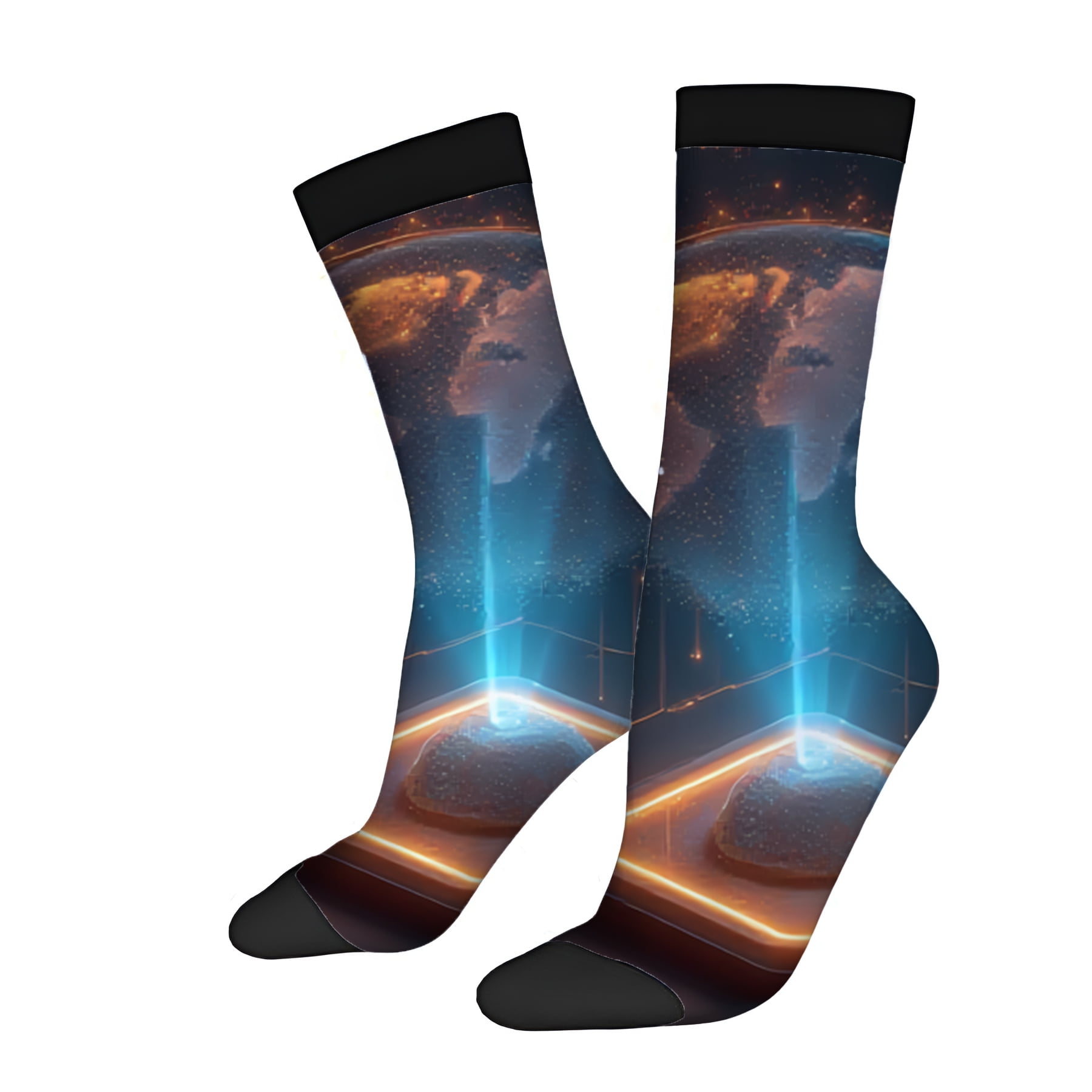 Futuristic Four Seasons Universal Socks (2 Pairs) - Unisex Trendy Mixed ...