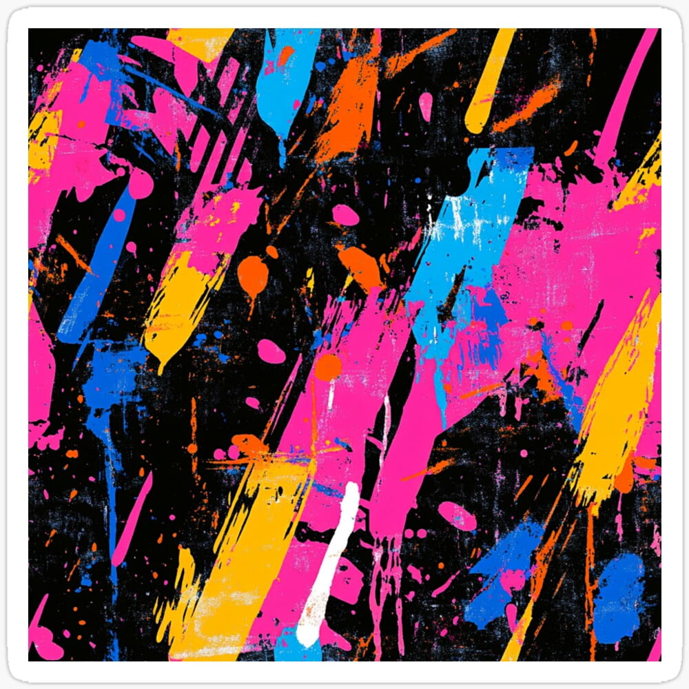 Futuristic Graffiti Chaos Sticker Kir-6688 - Walmart.com