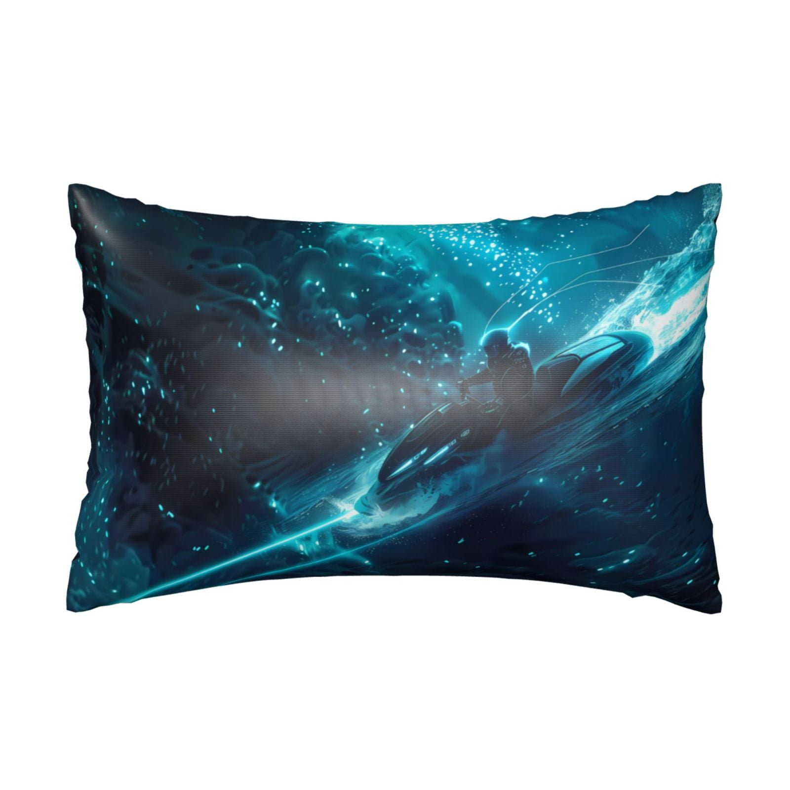 Futuristic Jet Ski Adventure Satin Pillowcase with Zipper for Hair and ...