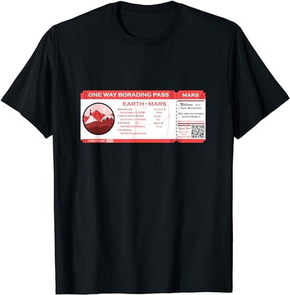 Futuristic Mars Boarding Pass Tee - Walmart.com Futuristic Mars Boarding Pass Tee - Walmart.com