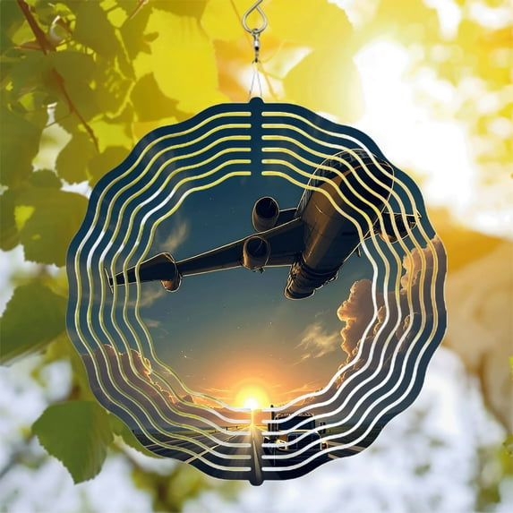 Futuristic Metal Hanging Wind Spinners & Chimes - Circular Pattern ...