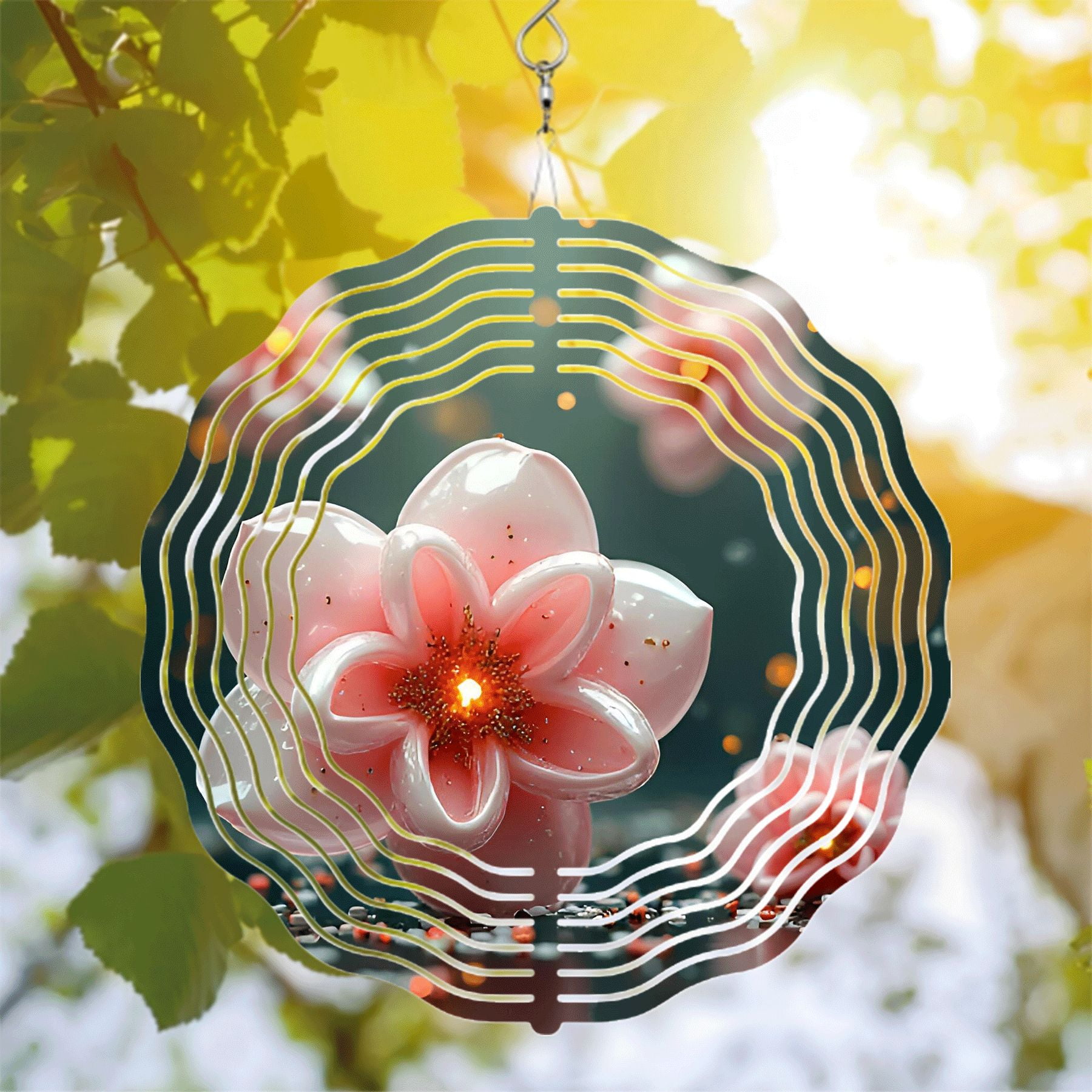 Futuristic Metal Hanging Wind Spinners & Chimes - Elegant Circular ...