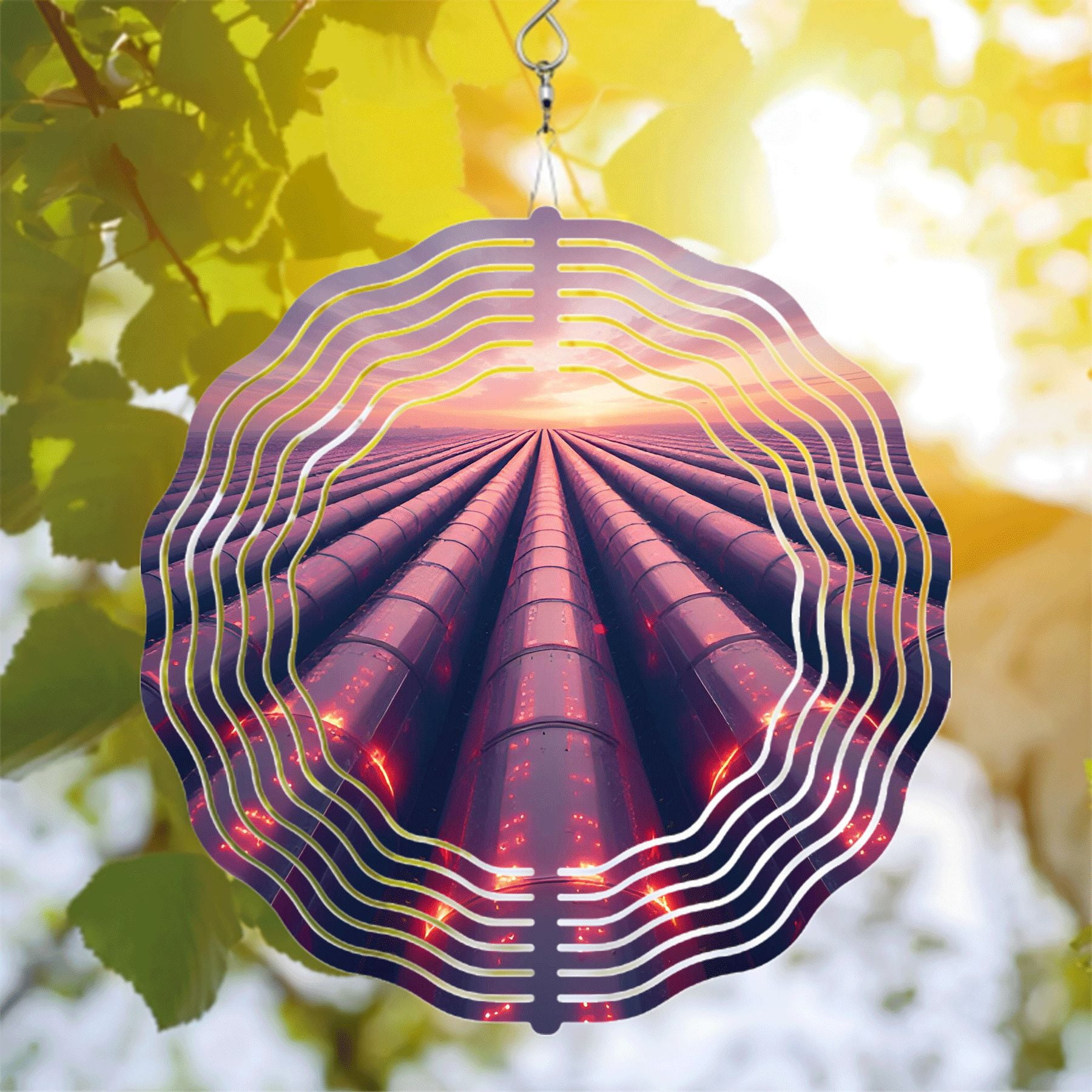 Futuristic Metal Hanging Wind Spinners & Chimes for Yard & Garden ...