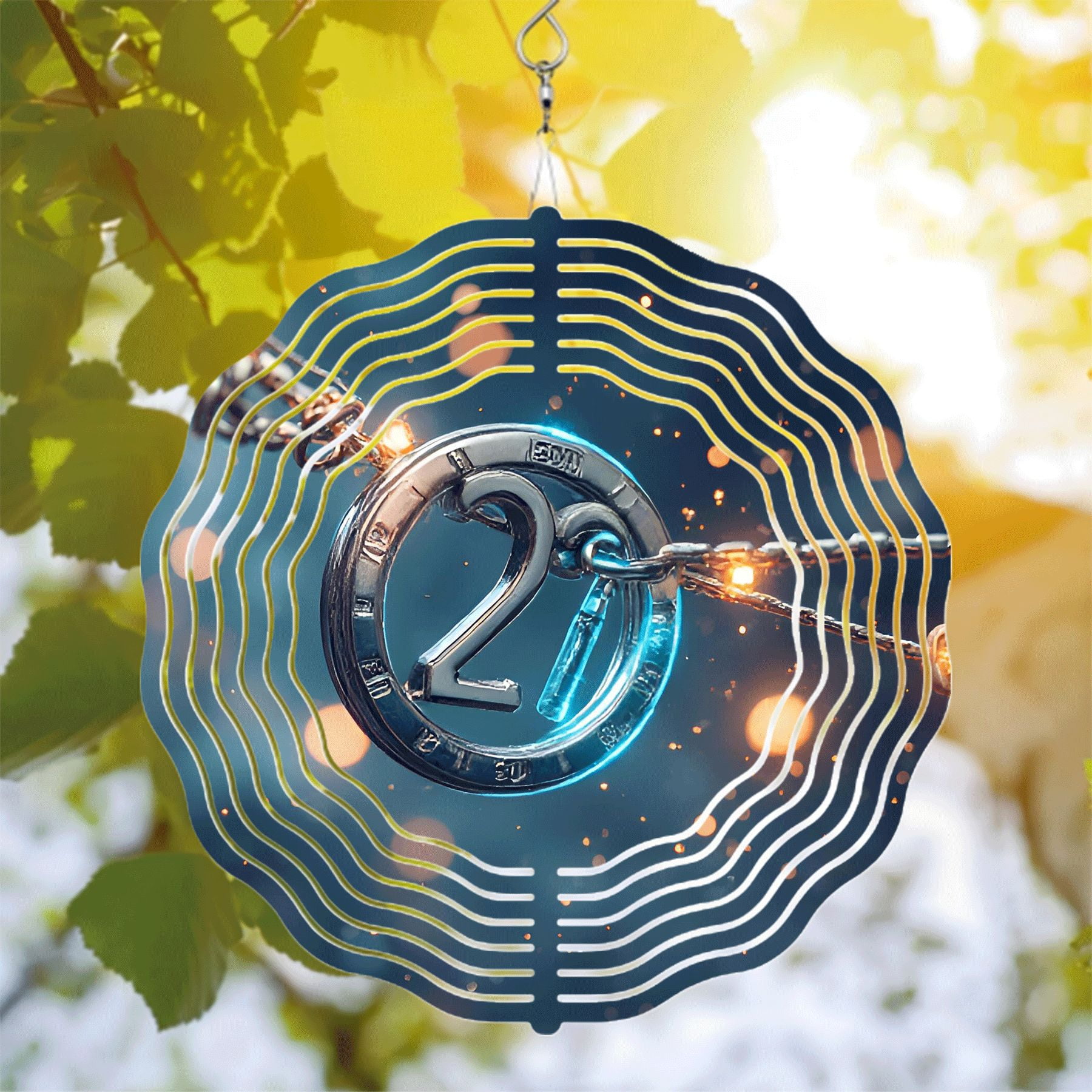 Futuristic Metal Hanging Wind Spinners & Chimes for Yard & Garden ...
