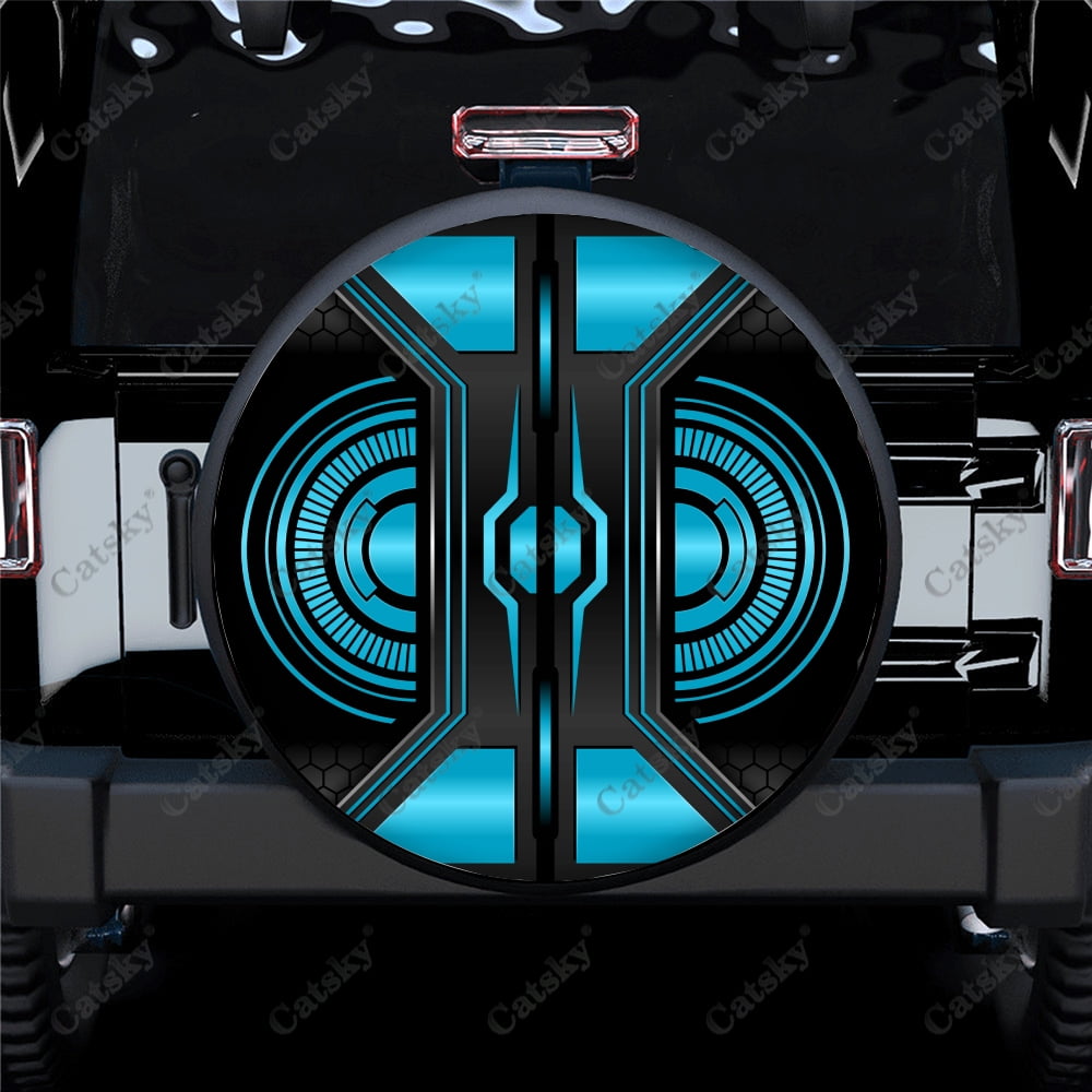Futuristic Pattern Polyester Universal Spare Wheel Tire Cover Custom ...