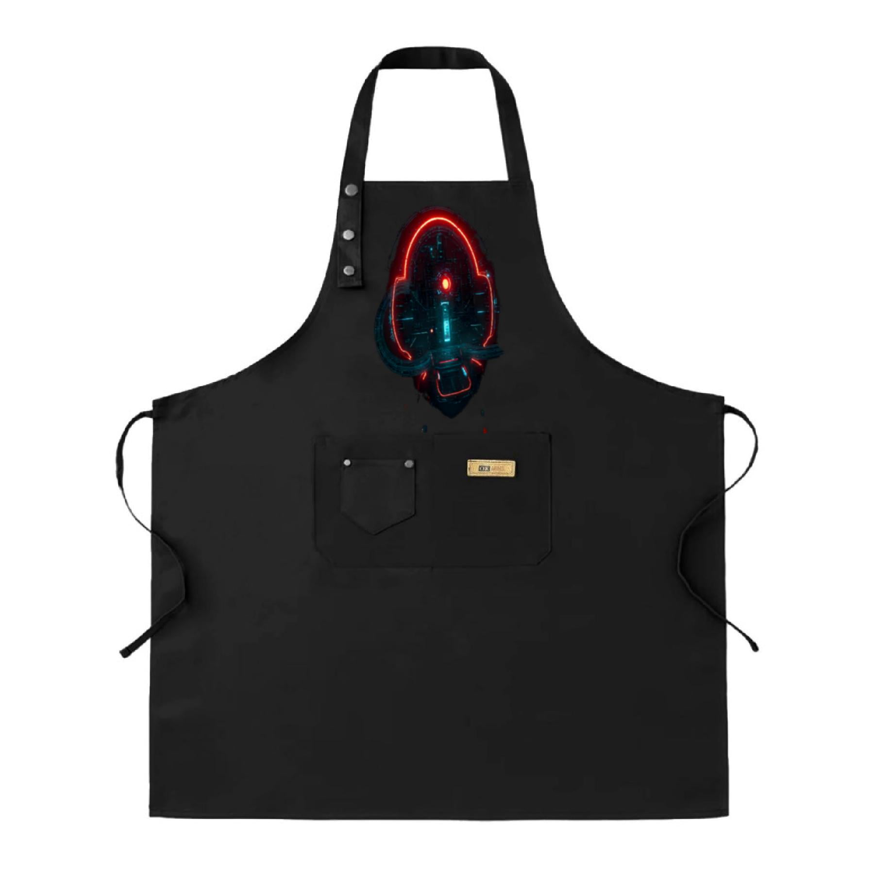 Futuristic Sci - Fi Mask Design Adjustable Bib Apron 2 Pack with 2 ...
