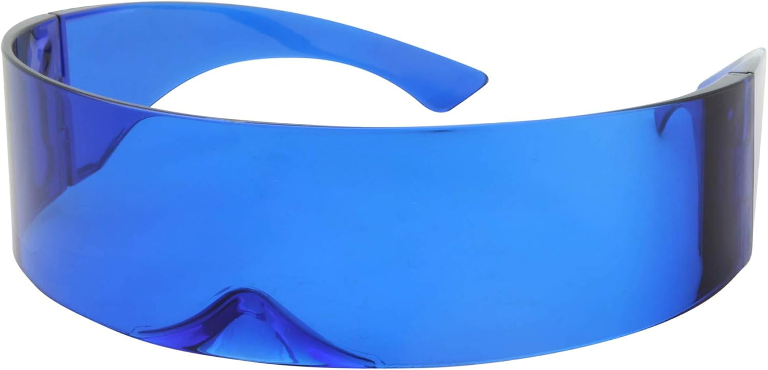 Futuristic Shield Sunglasses | Cyclops Cyberpunk Visor Glasses | 80s ...