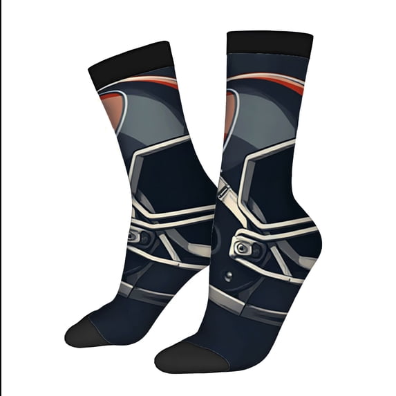 Futuristic Socks - 2 Pairs of Unisex Trendy Socks with Dark Blue ...