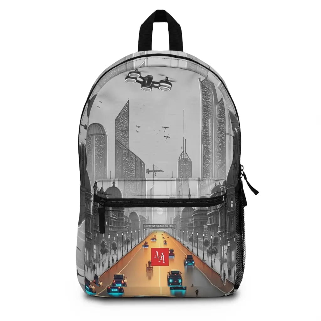 Futuristic Streetscape at Dusk- Backpack - Walmart.com