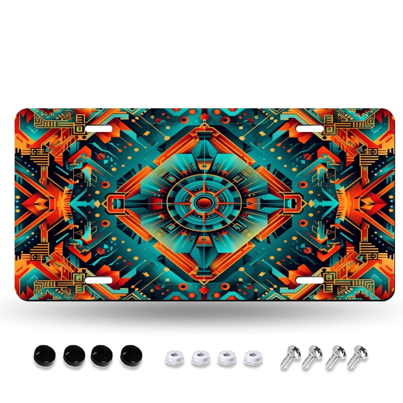 The Futuristic Style of Aztec Architecture and Robot Motifs License ...