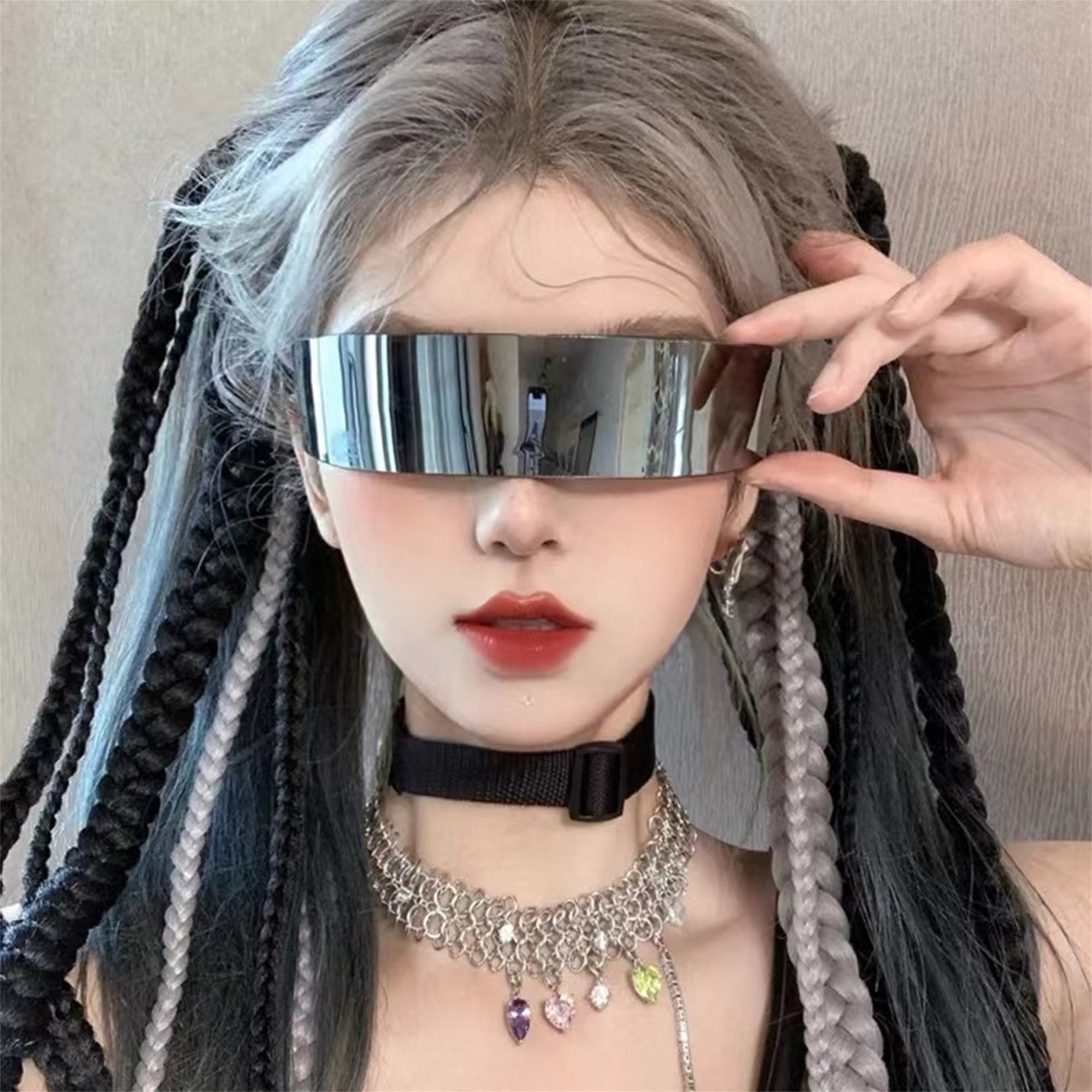Futuristic Sunglasses Cyberpunk Accessories Rave Glasses Visor Glasses ...