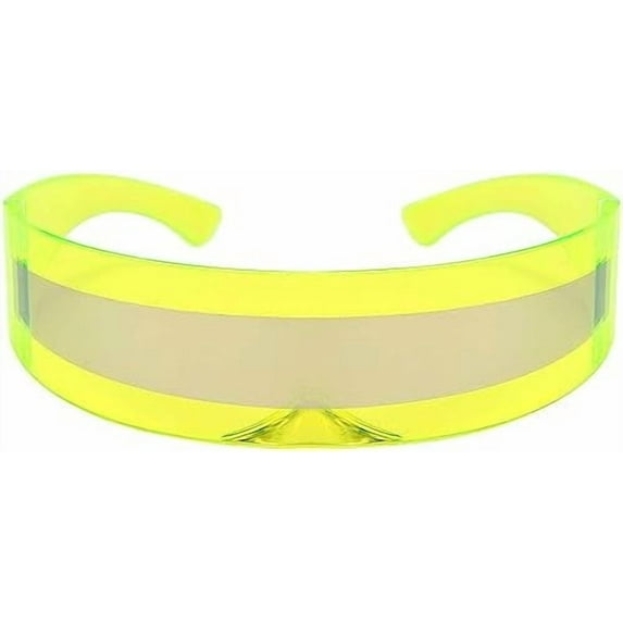 Futuristic Sunglasses Y2K Space Cyclops Wrap Around Glasses Rimless ...