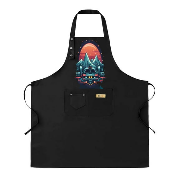 Futuristic Vehicle Graphic Apron - 2 Pack Adjustable Bib Aprons with 2 ...