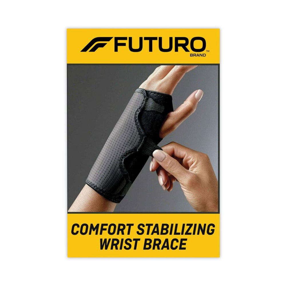Futuro Wrist Brace 10770EN One Size Fits Most 1 Each, Black - Walmart.com
