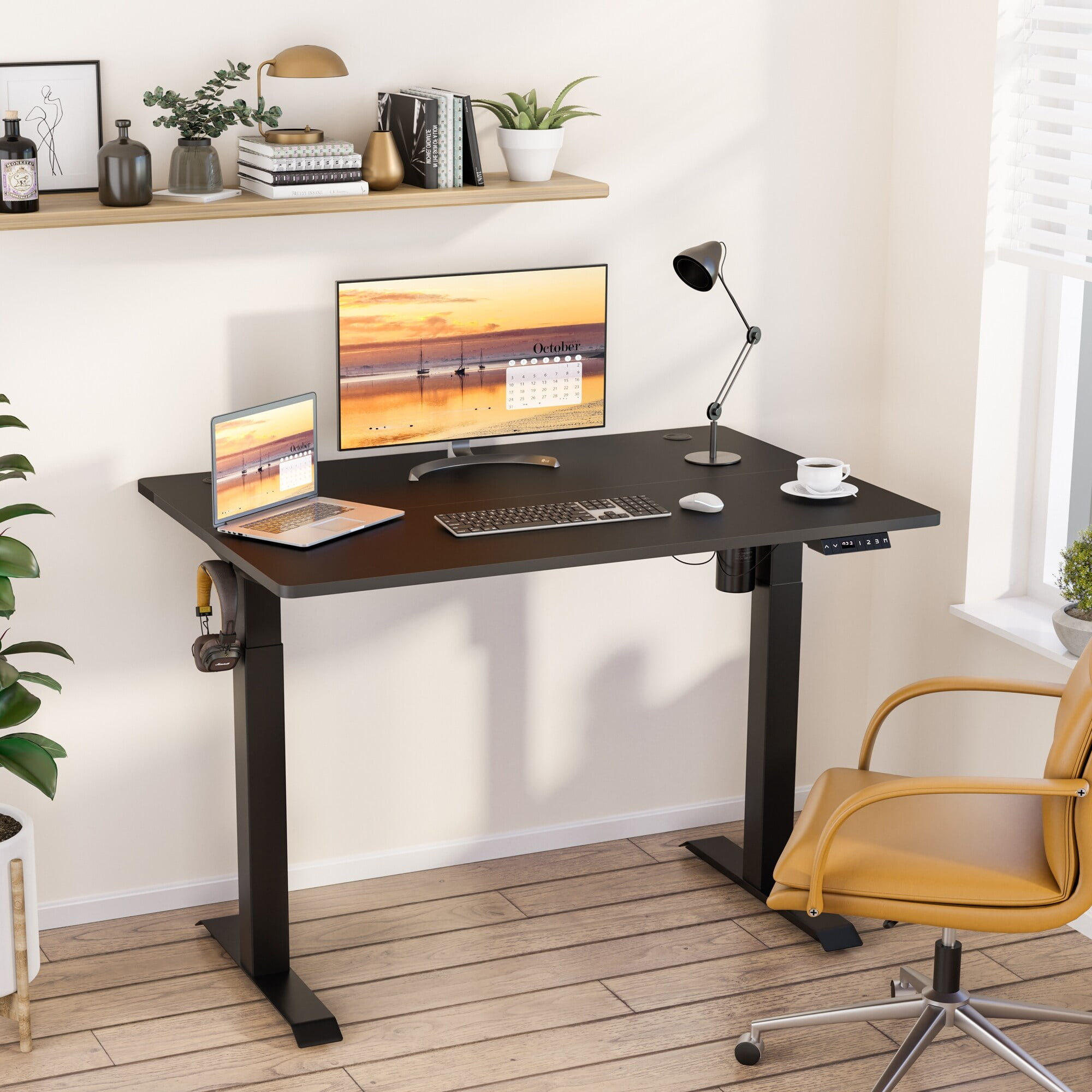 Futzca Height Adjustable Electric Standing Desk Sit Stand Computer ...