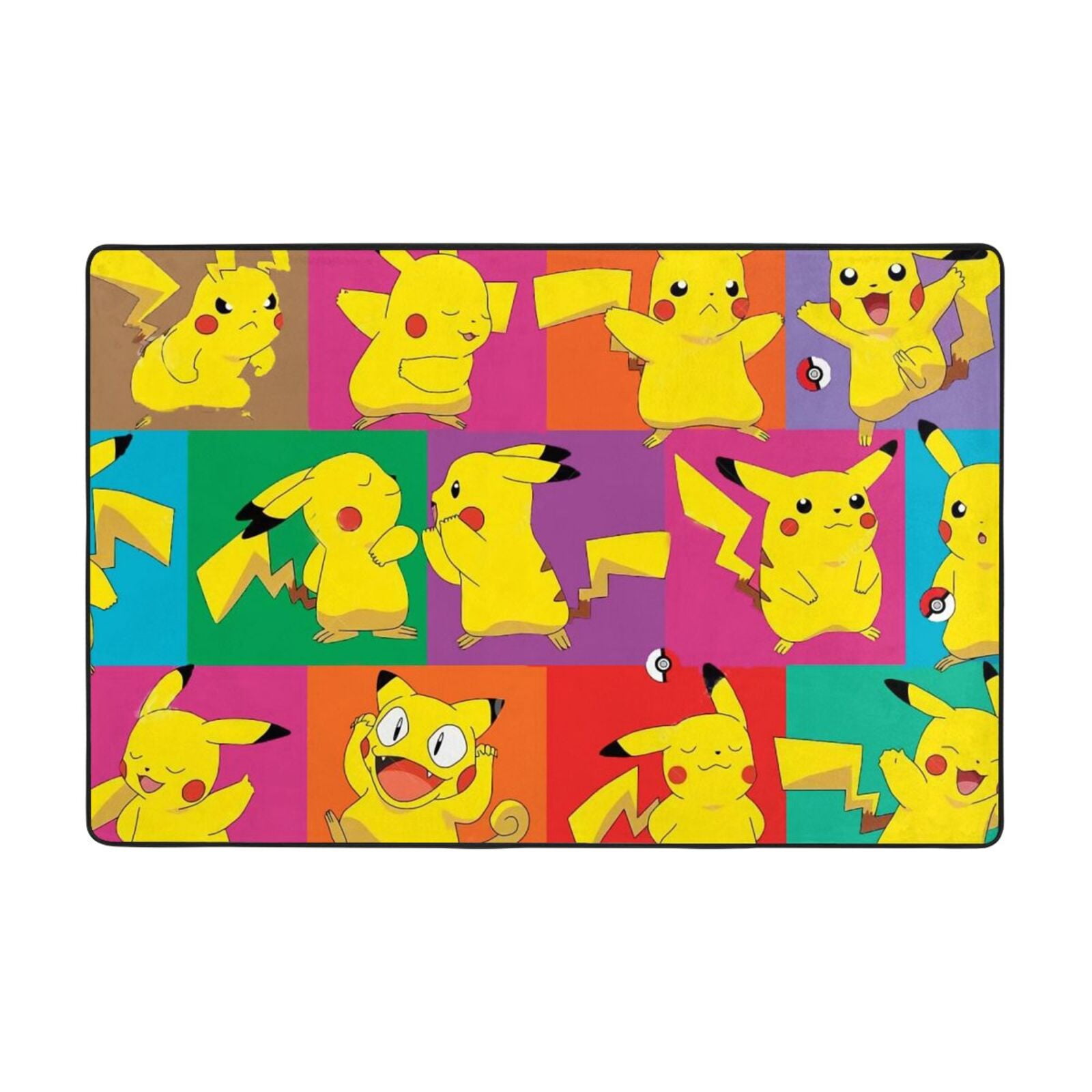 Fuuny Pokemon Gamer Rug Room Non-Slip Gaming Rug Cool Graffiti Gaming ...