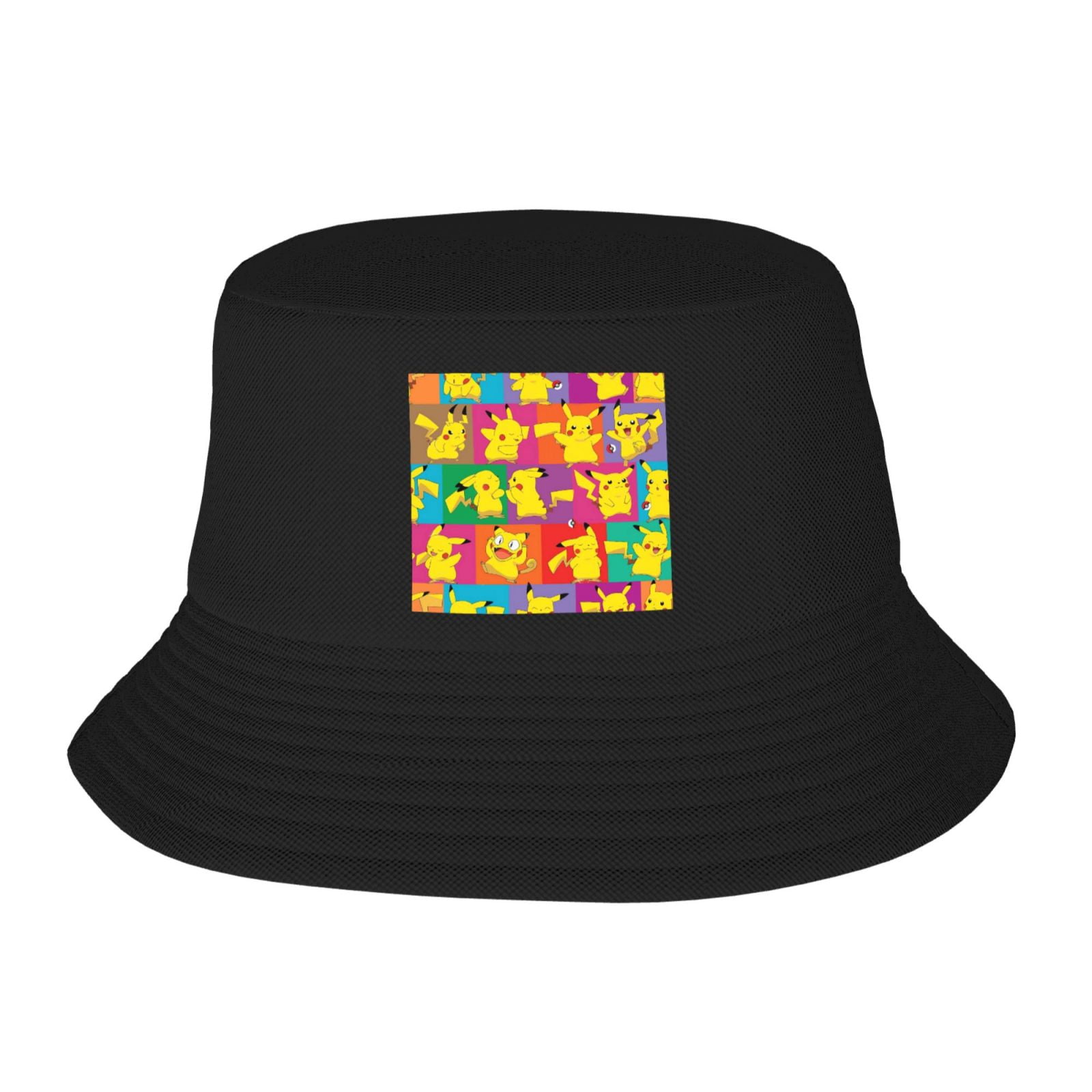 Fuuny Pokemon-Pikachuadult Fisherman Bucket Hat - Unisex Cotton Sun Hat ...