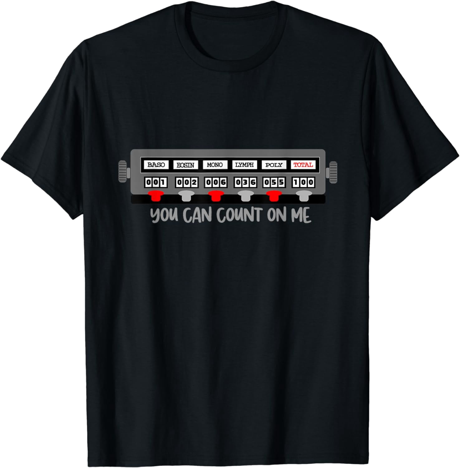Fuuny Scientist, Lab Tech, Count On Me, Hematology, Lab Week T-Shirt ...
