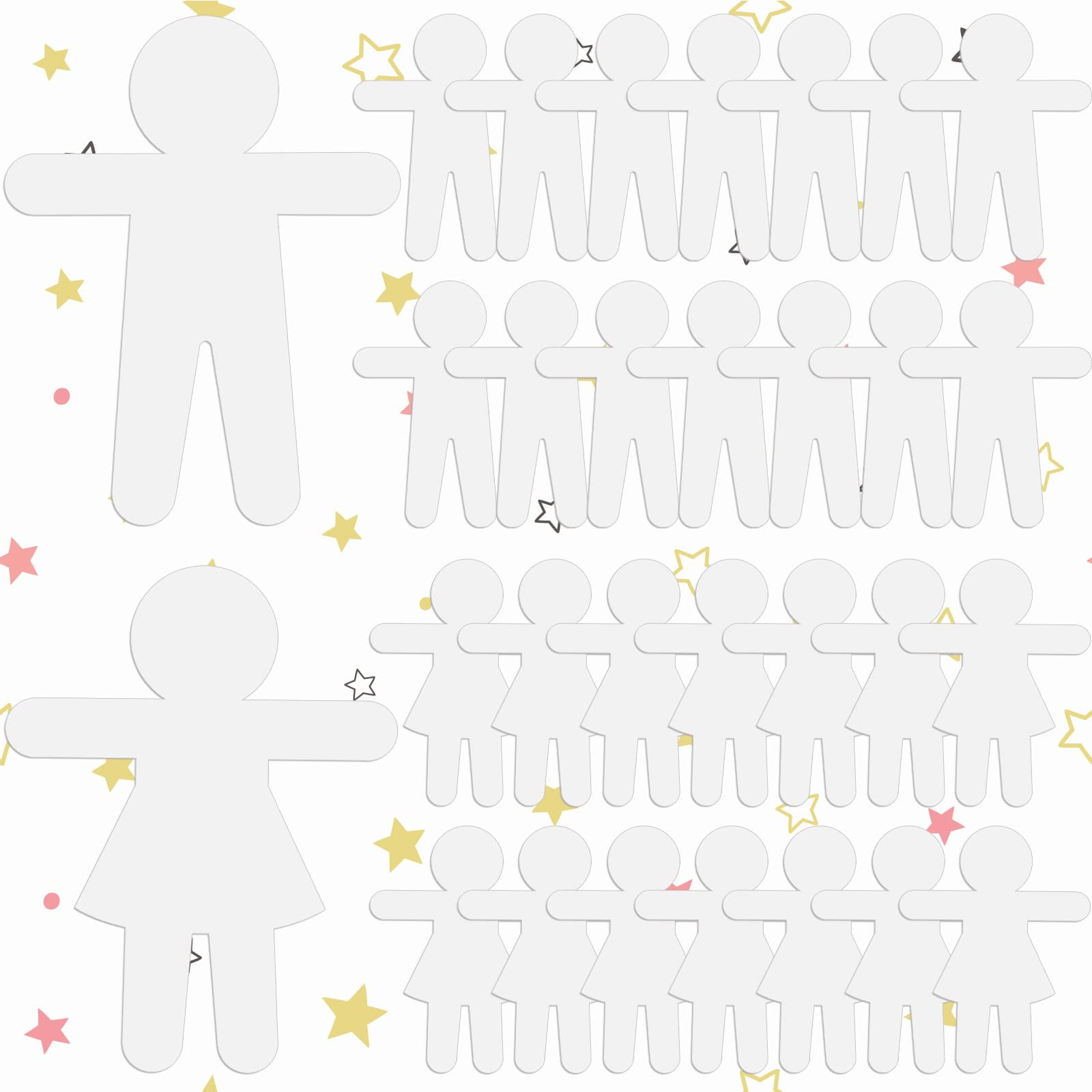 Fuutreo 108 Pcs Paper Shapes Blank Paper Cutouts Construction Paper ...