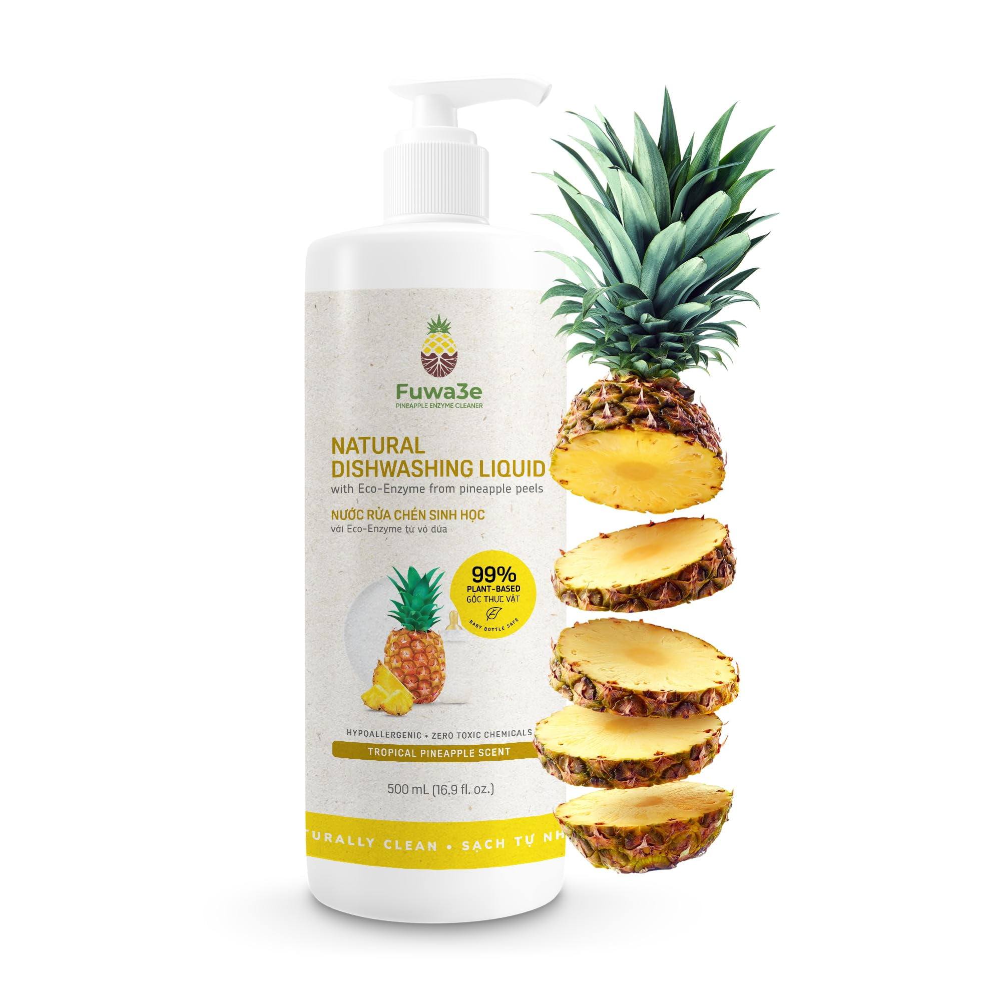 Fuwa3e Pineapple Enzyme Natural Dish Soap Tropical Pineapple Scent - 16 ...