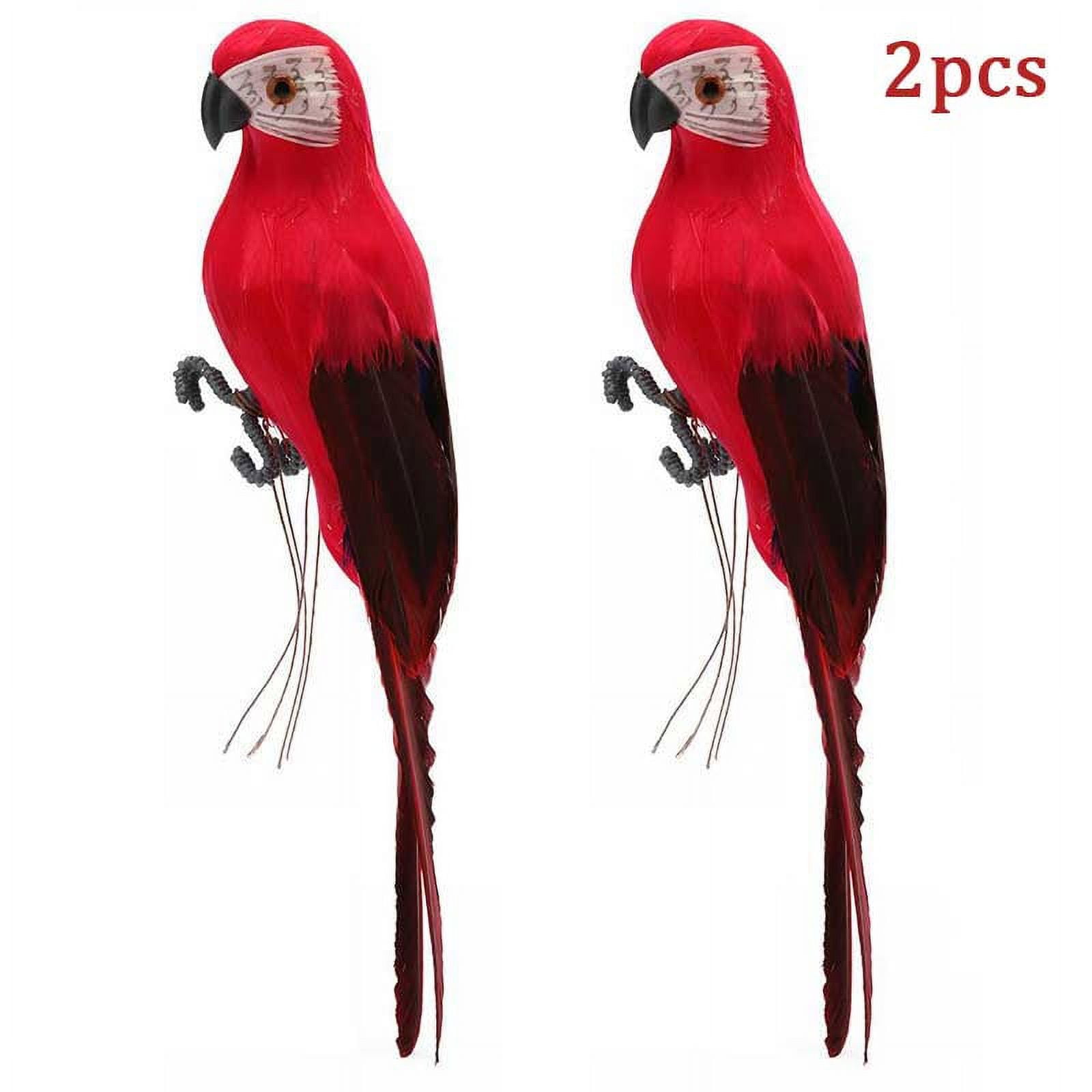 Fuwaxung Handmade Foam Feather Artificial Parrot Imitation Bird Model ...