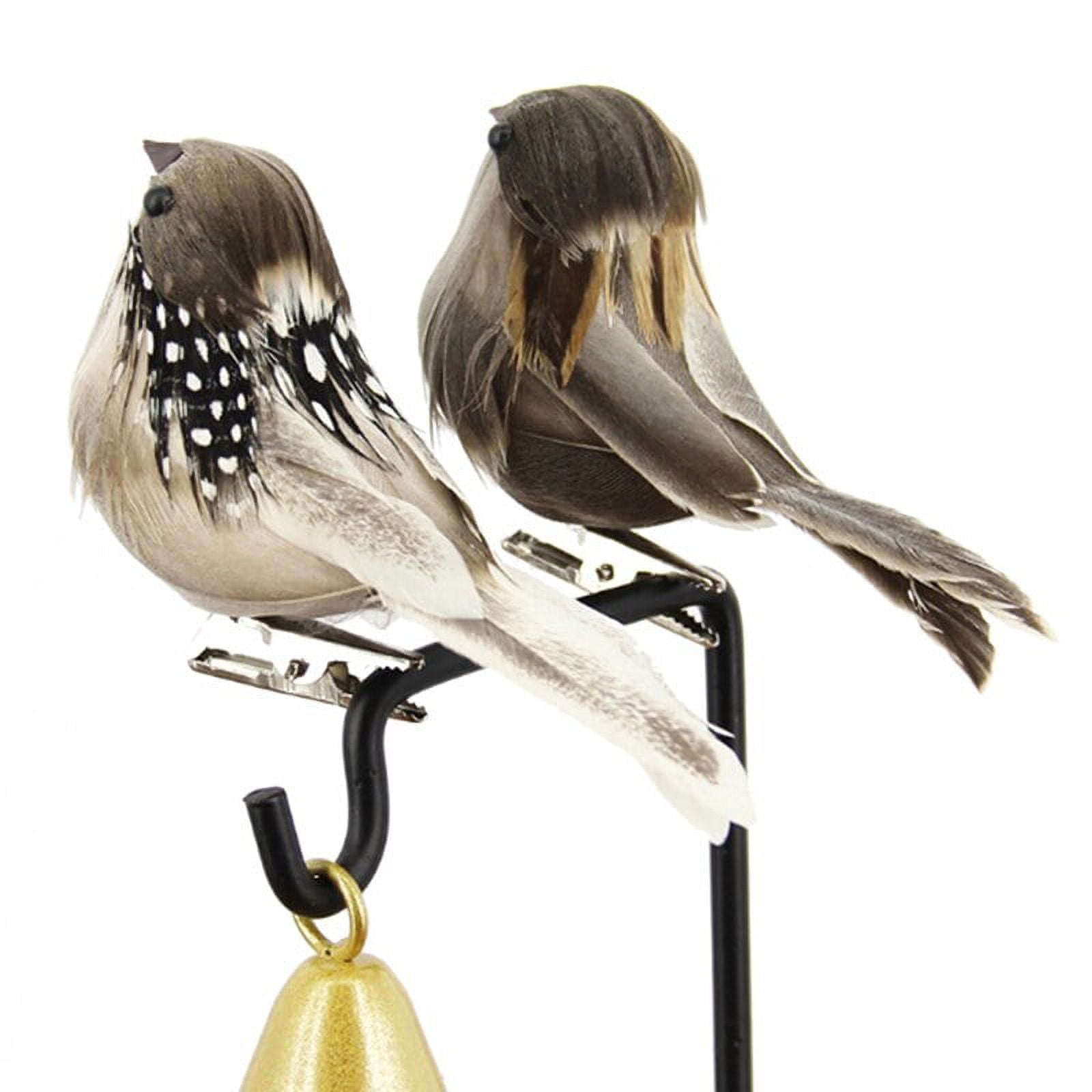 Fuwaxung White Feather Curly Bird White Bird Faux Foam Feather Dove ...