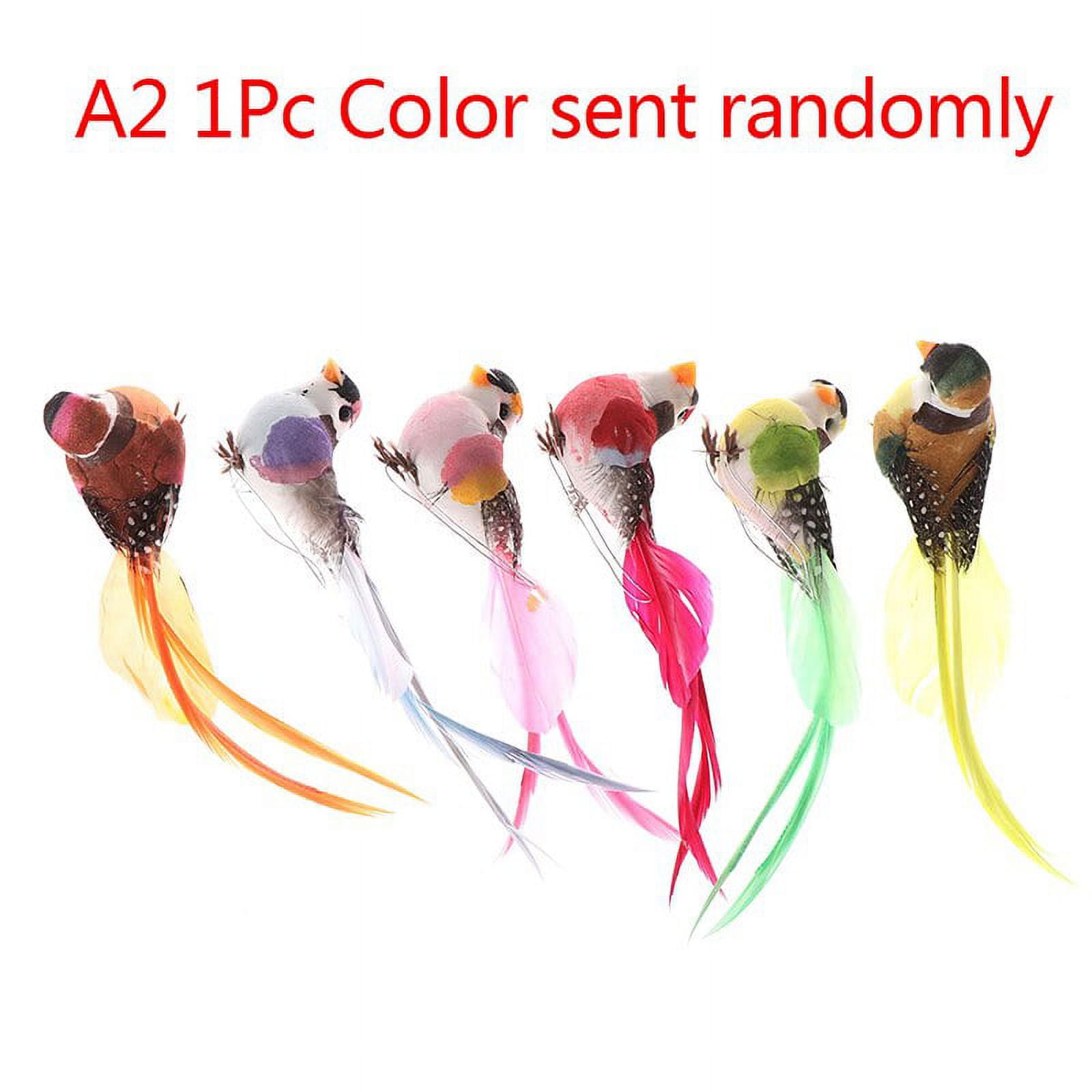 Fuwaxung White Feather Curly Bird White Bird Faux Foam Feather Dove ...