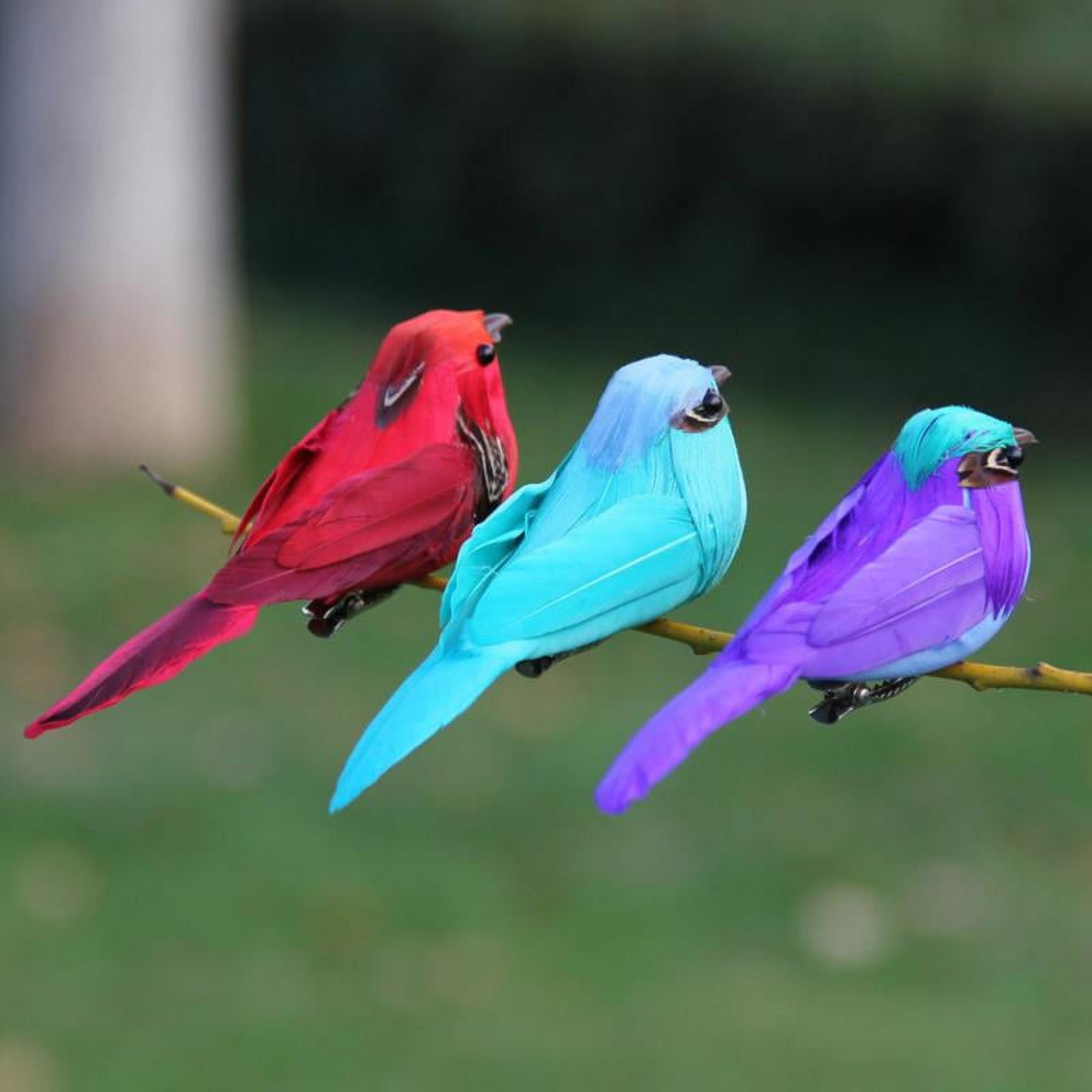 Fuwaxung White Feather Curly Bird White Bird Faux Foam Feather Dove ...
