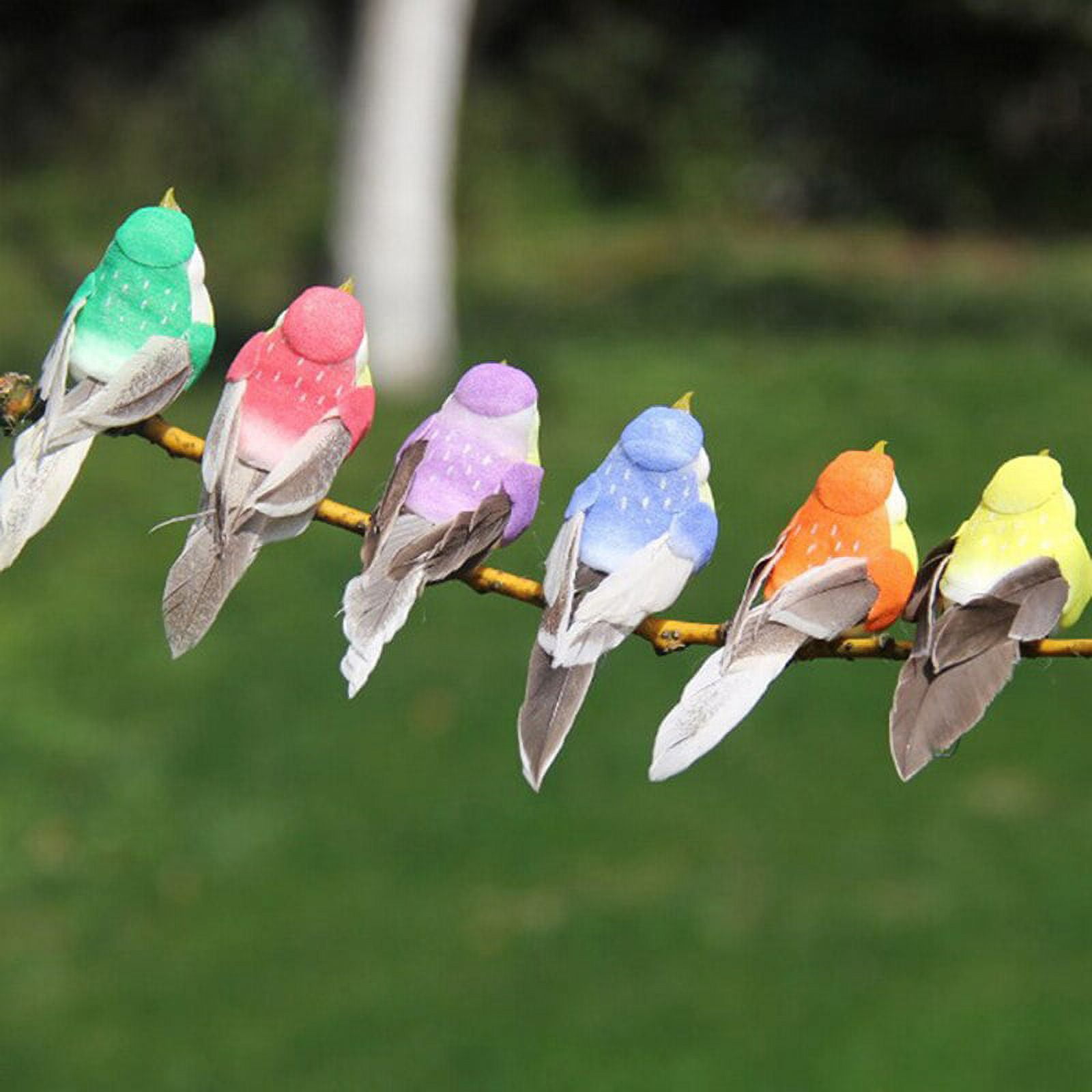 Fuwaxung White Feather Curly Bird White Bird Faux Foam Feather Dove ...