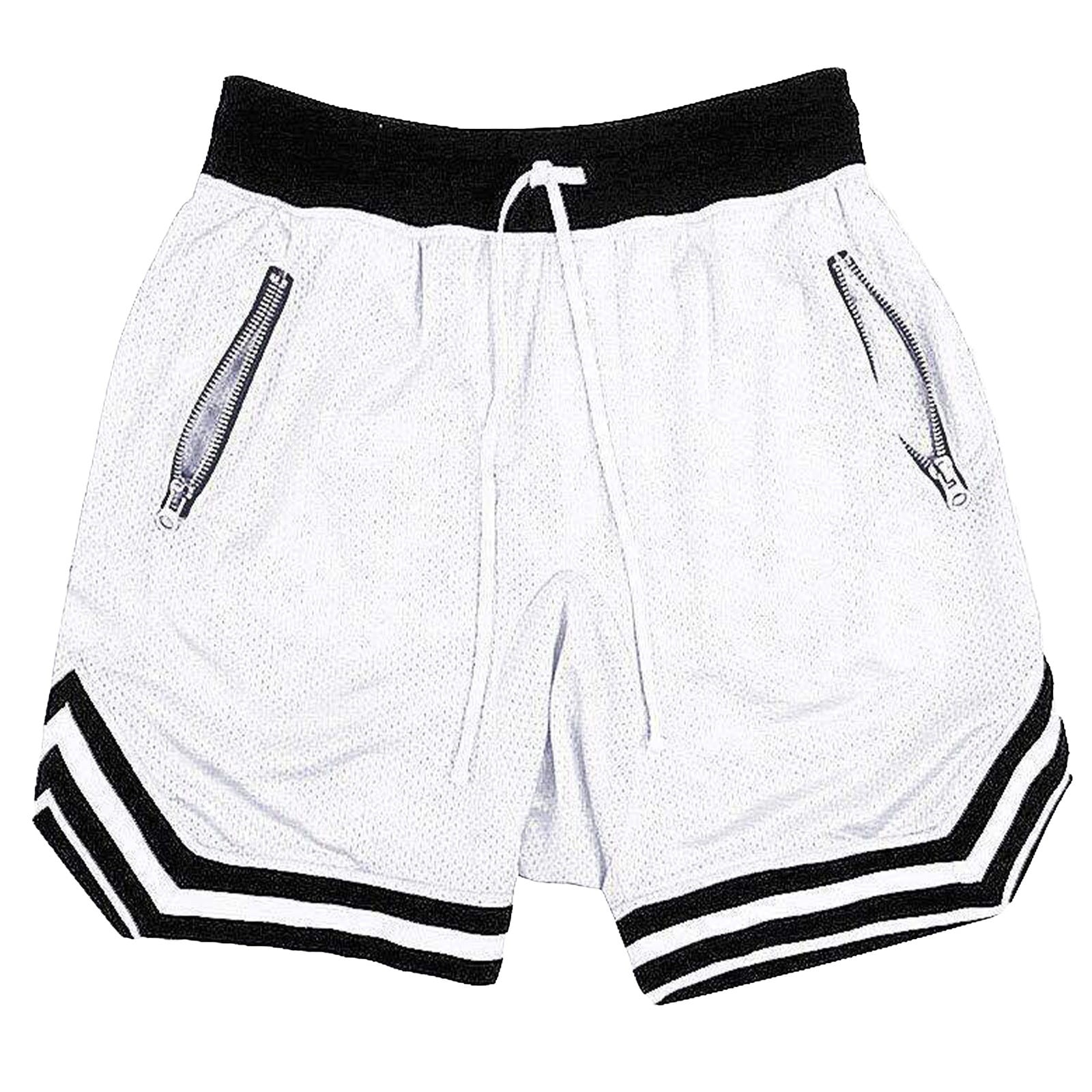 Fuwddey Athletic Shorts for Men Running Workout Gym Shorts with Pockets ...
