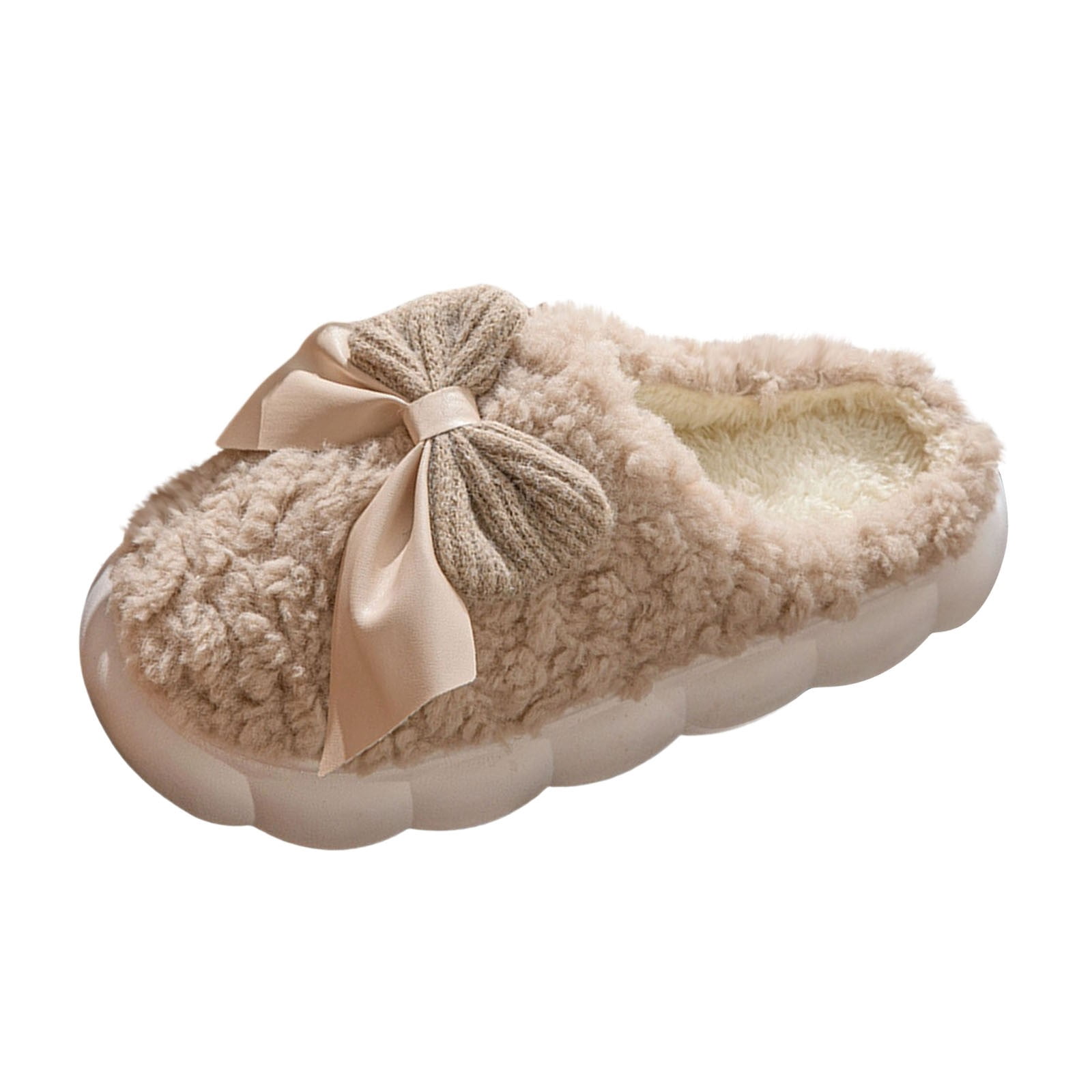 Fuwddey Flat Slippers for Women Casual Winter Shoes Bow Butterfly Tie ...