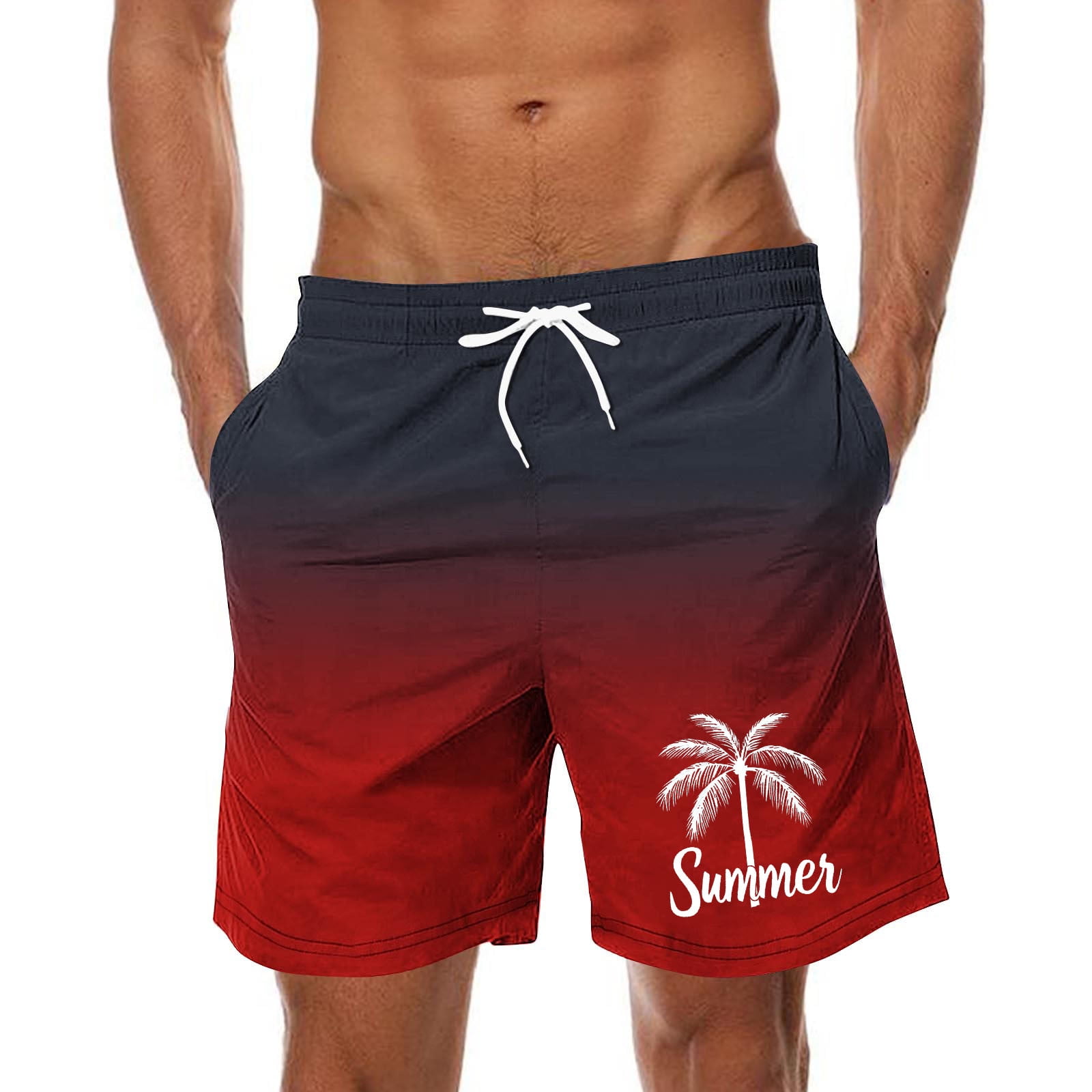 Fuwddey Swim Trunks for Men Summer Short with Pockets Workout ...