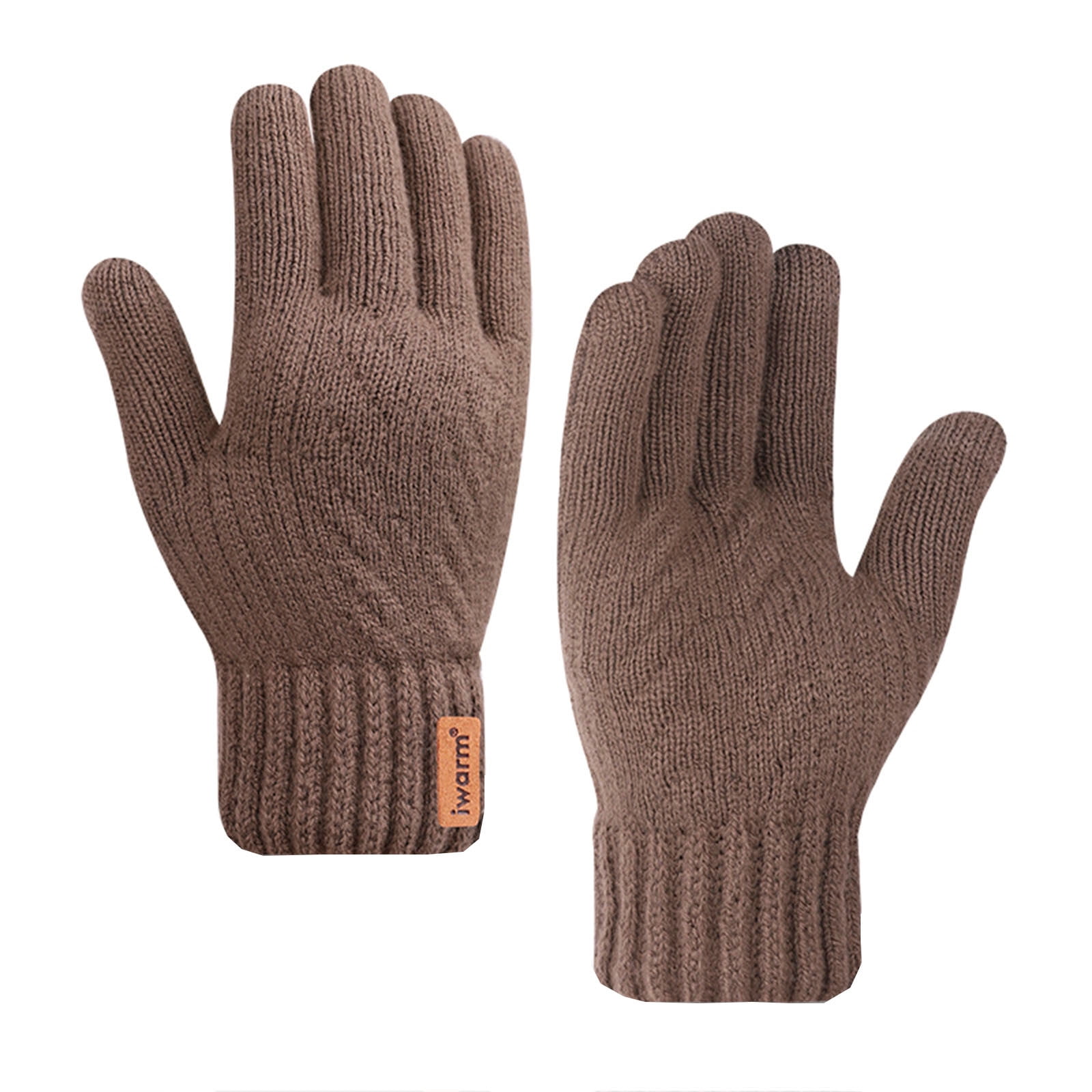 Fuwddey Wool Winter Gloves for Men Women Fleece lined Touchscreen Warm ...