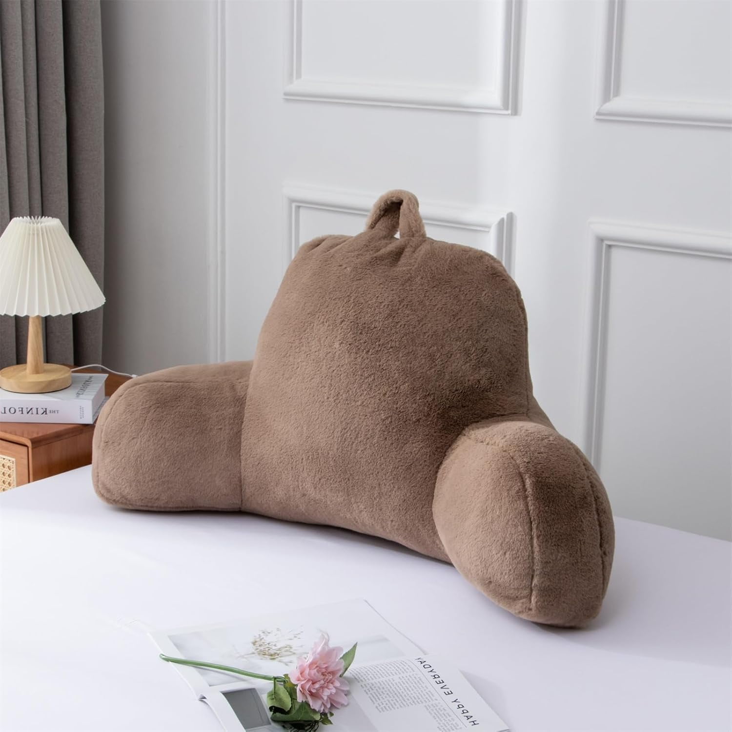 Fux Reding Pillow Bed Wedge Lrge dult Bckrest with rms Bck Support for ...