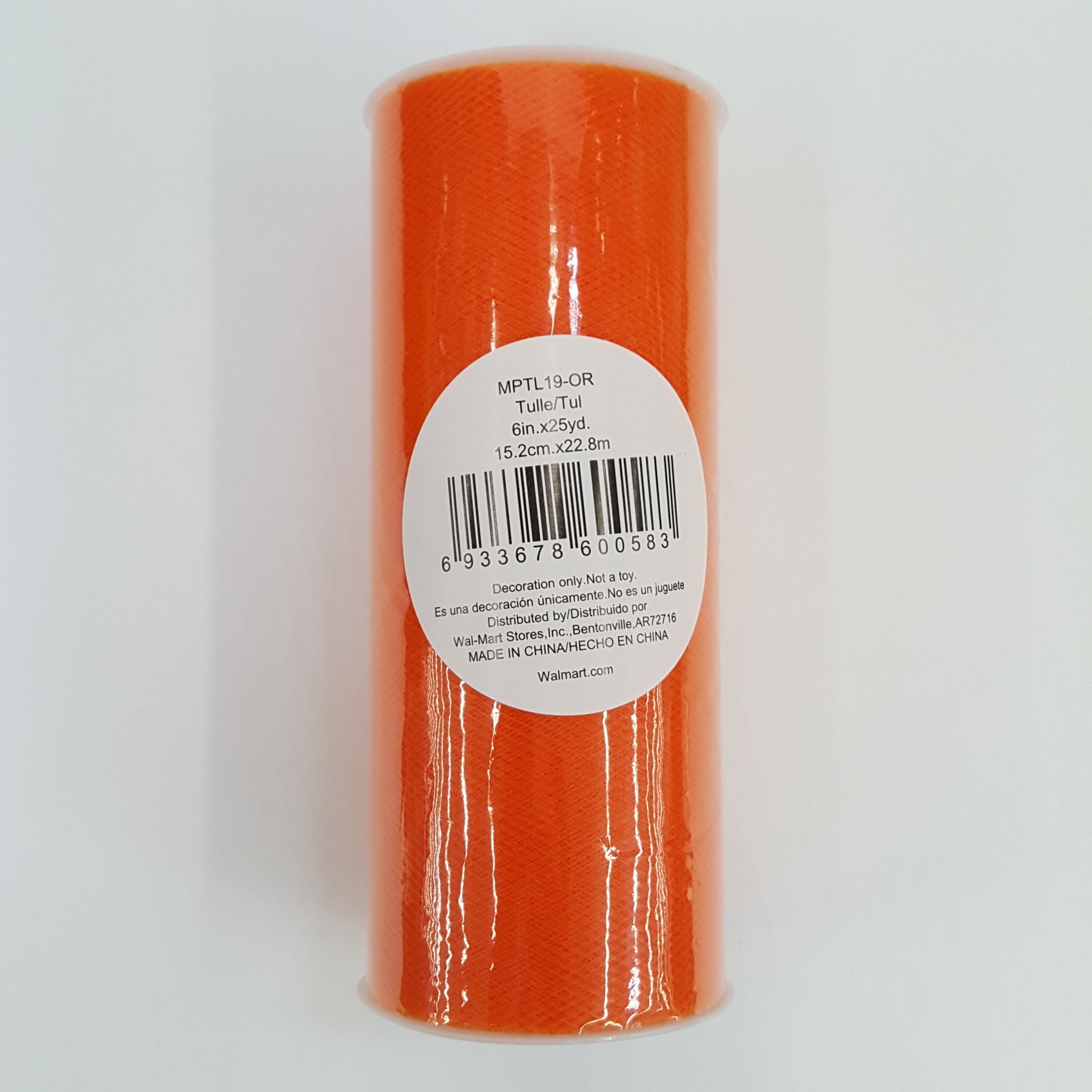 Fuzhou 6" Orange Matte Tulle, 25 Yards, for Weddings & Crafting ...