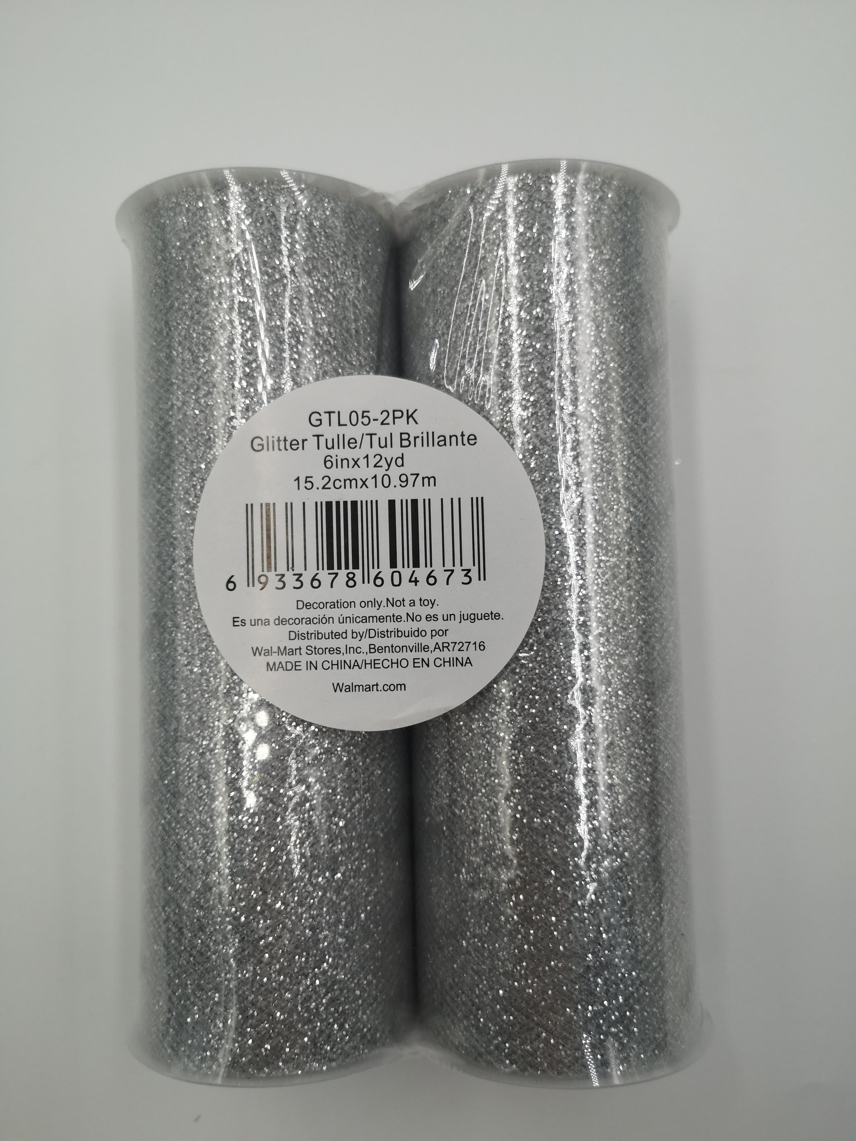 Fuzhou Unbrand 6''12Yd Silver Glitter Tulle,100% Polyester by the Bolt ...