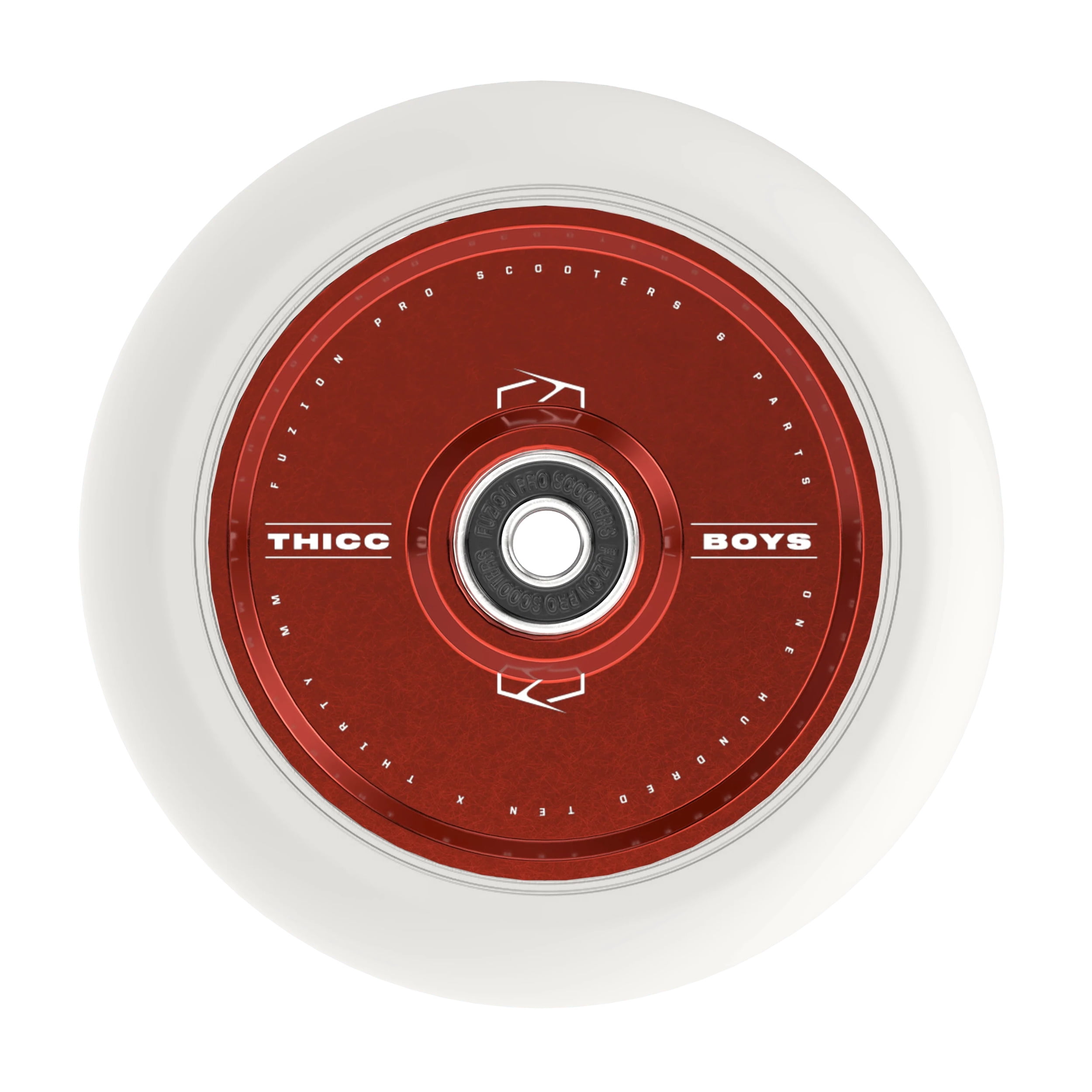 Fuzion Thiccboys Wheels Red and White - Walmart.com