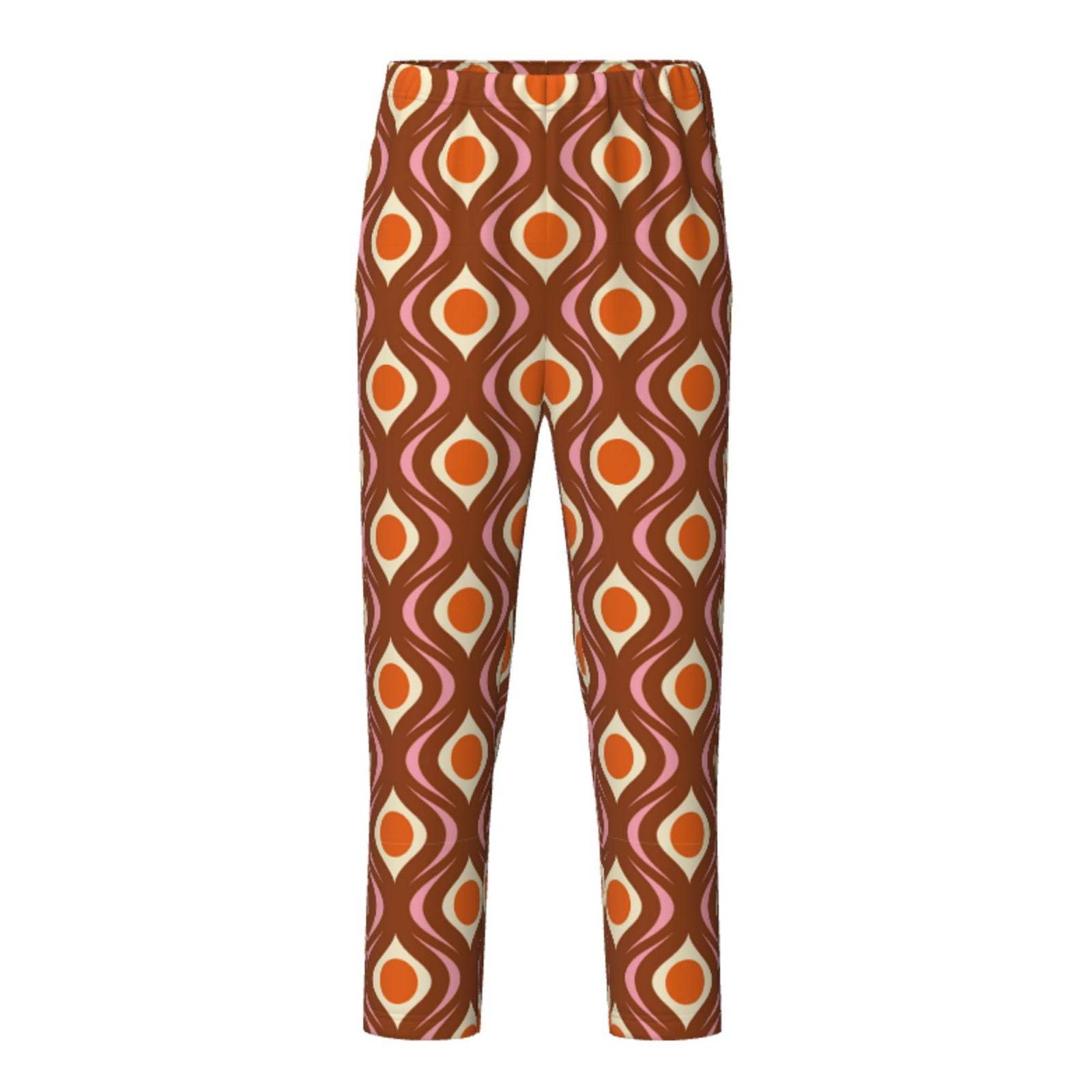 Fuzoiu 70's Retro Print Teenagers' Pajama Pants,Lounge Pants with ...