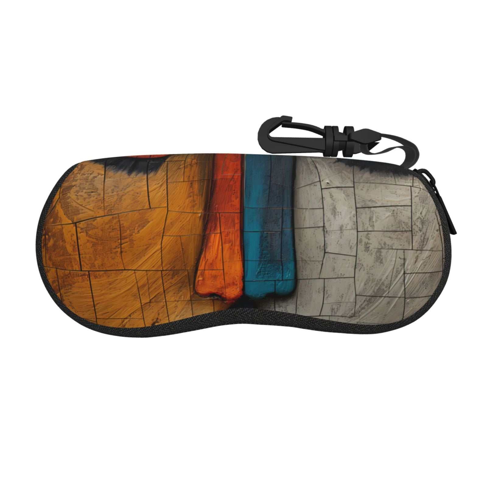 Fuzoiu Abstract Colorful Duality Print Neoprene Eyeglass Case,Portable ...
